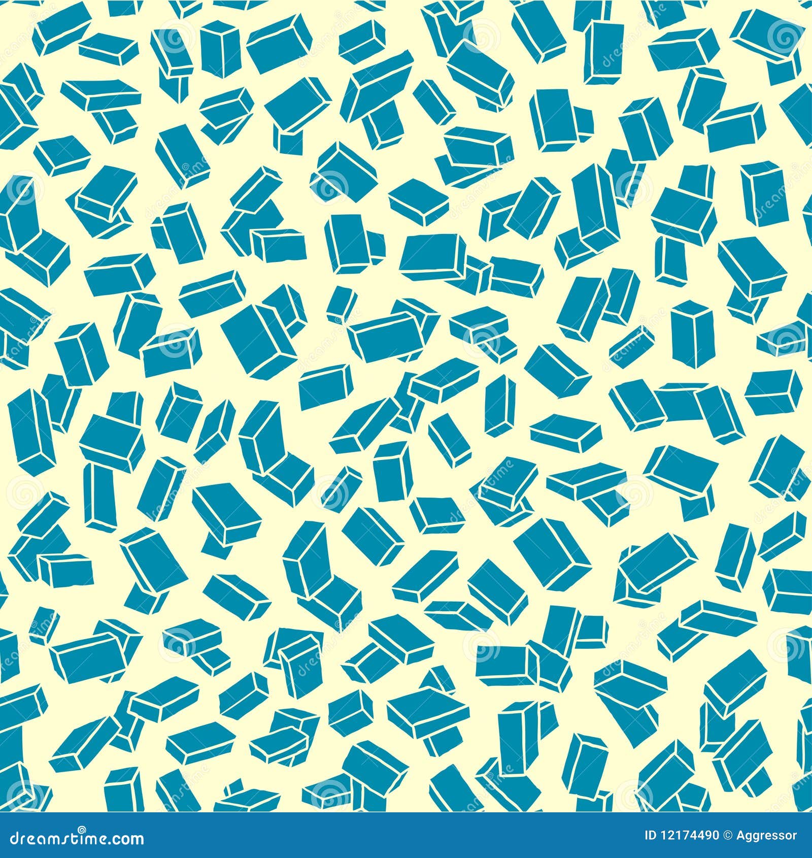 Falling bricks stock vector. Illustration of cubes, falling - 12174490