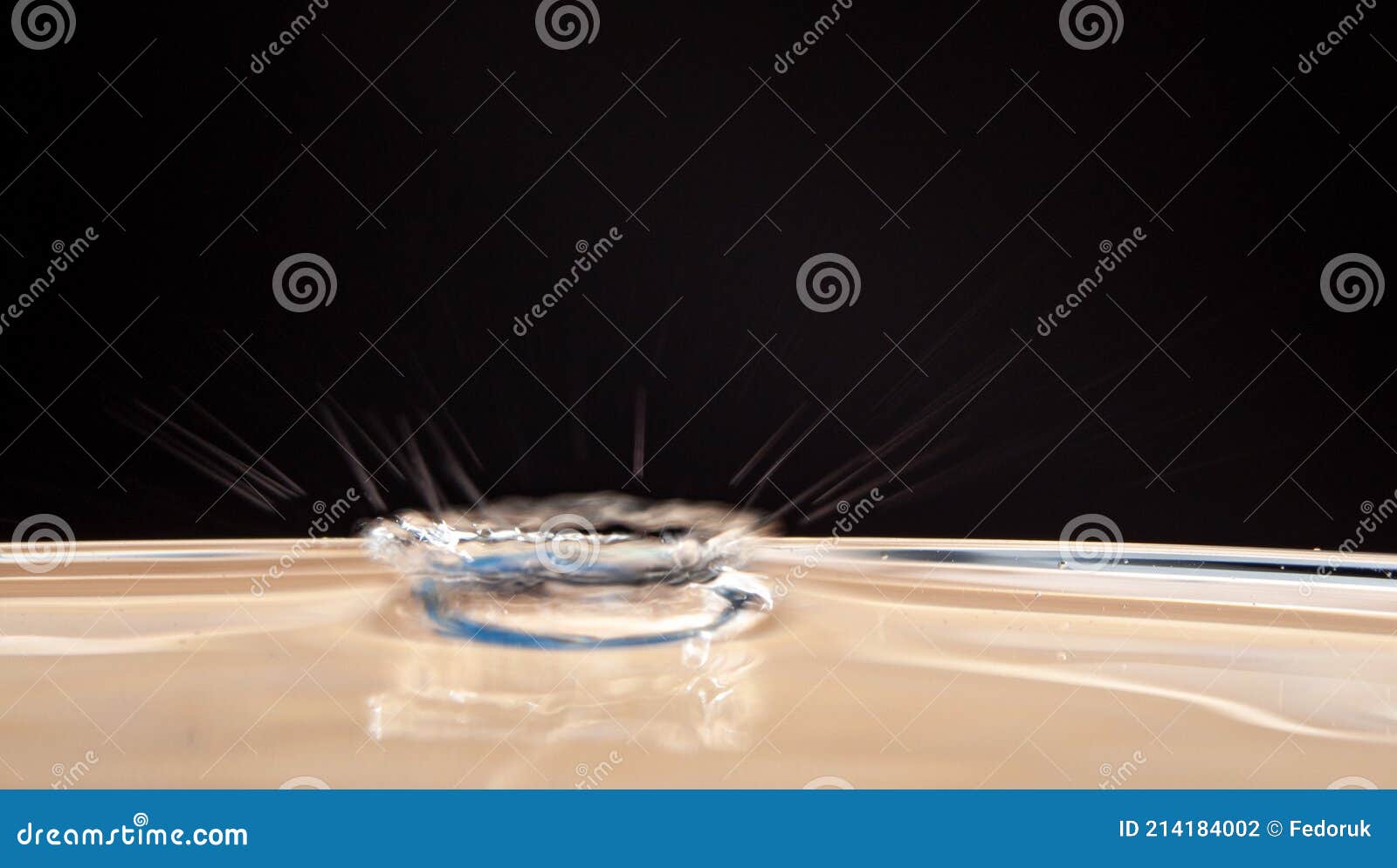 Falling Brown Drop on a Black Background Stock Photo - Image of closeup ...