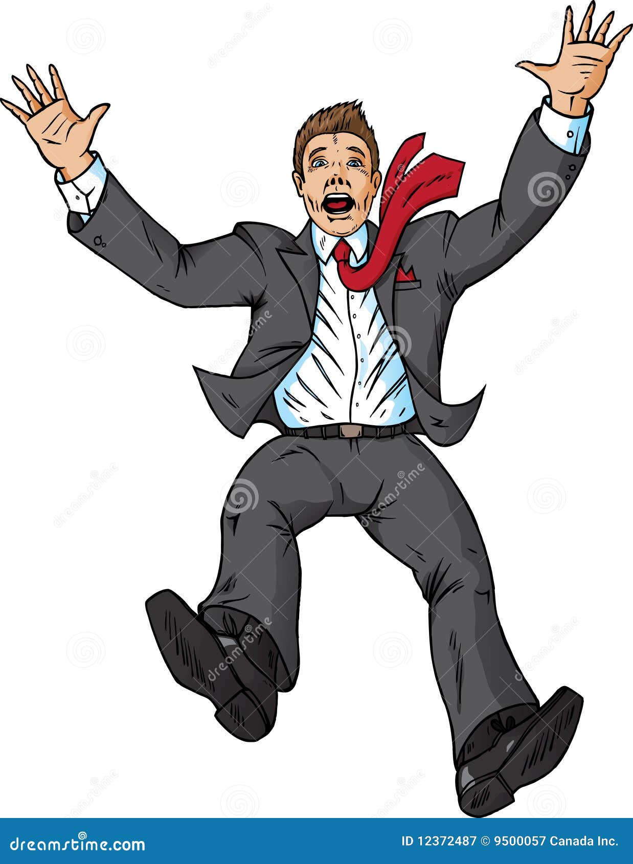 Falling businessman stock vector. Illustration of fall - 12372487