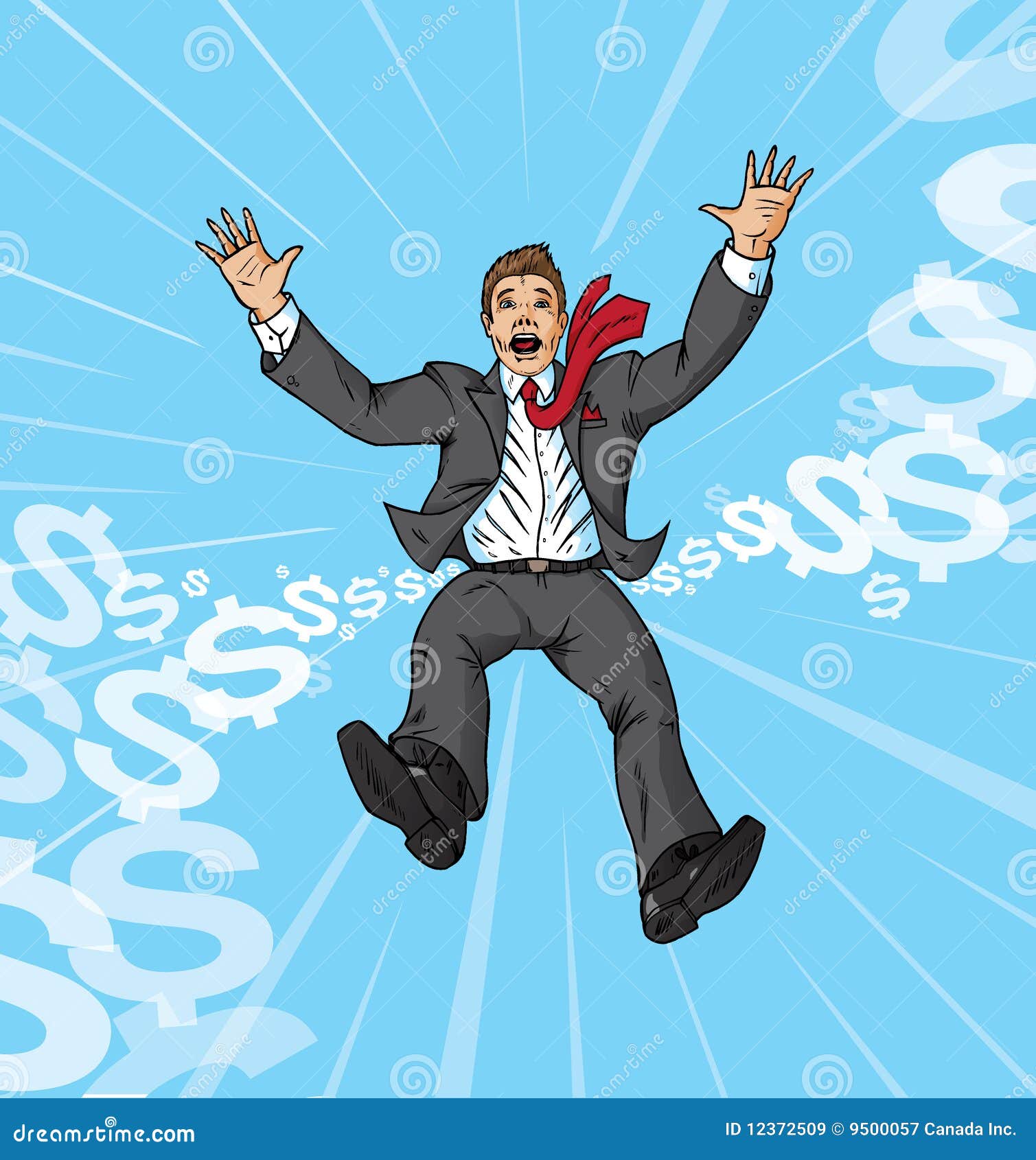 Falling businessman stock vector. Illustration of plummeting - 12372509