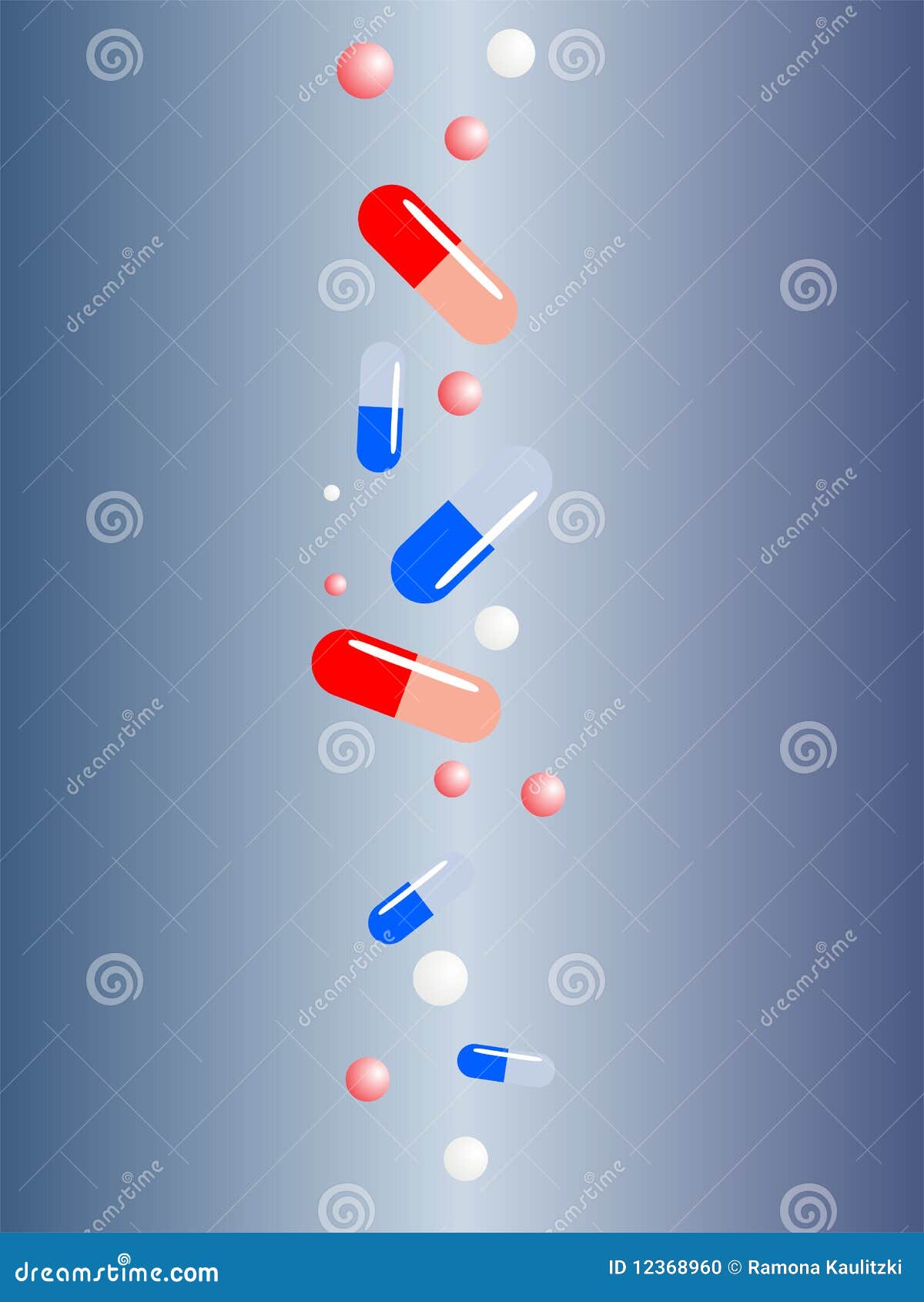 Falling capsules stock vector. Illustration of health - 12368960