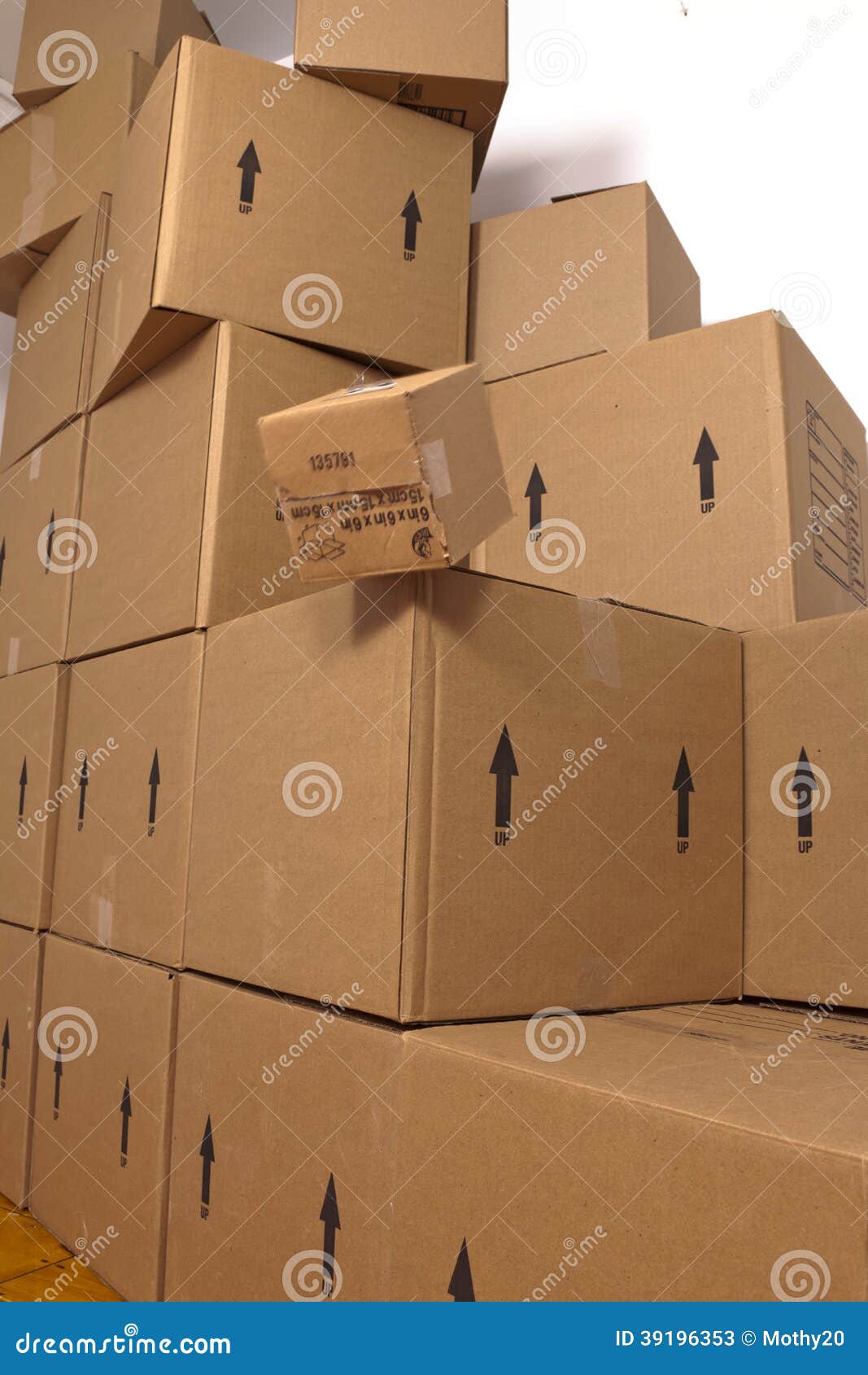 Falling Cardboard Box stock image. Image of eyes, moving - 39196353