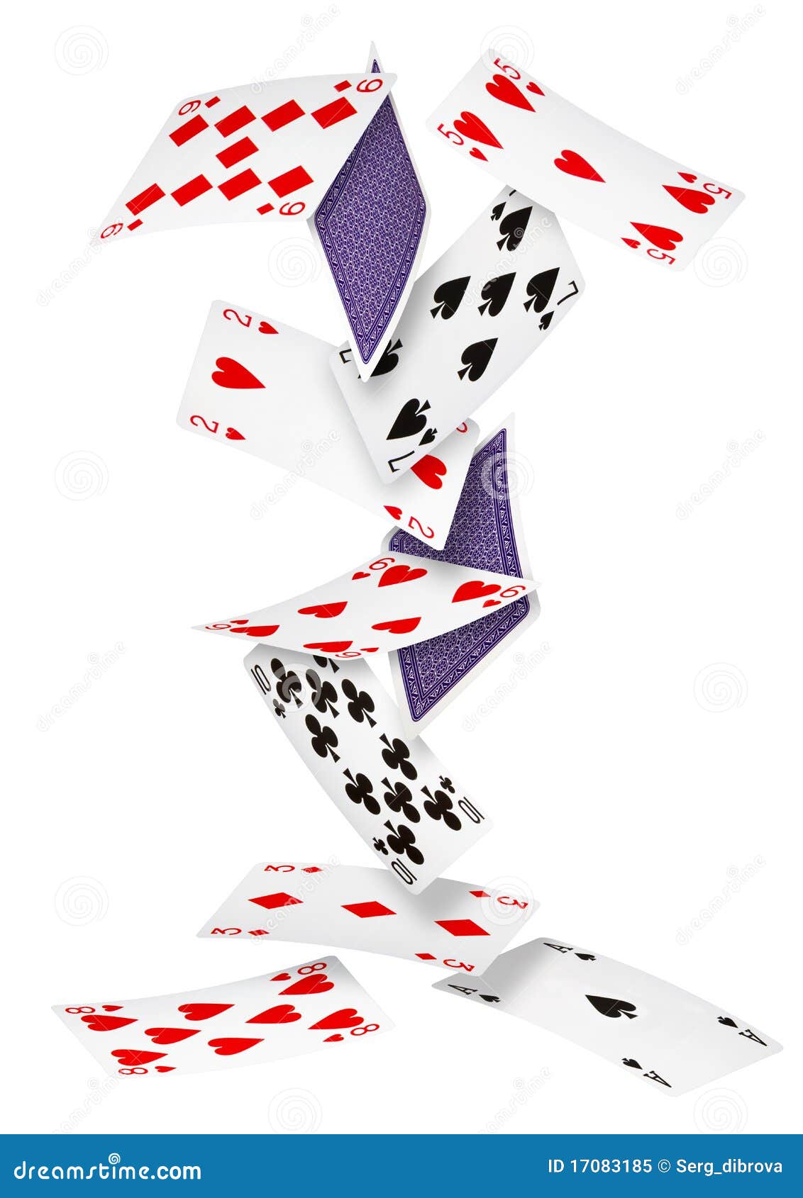 Falling cards stock image. Image of abstract, isolated - 17083185