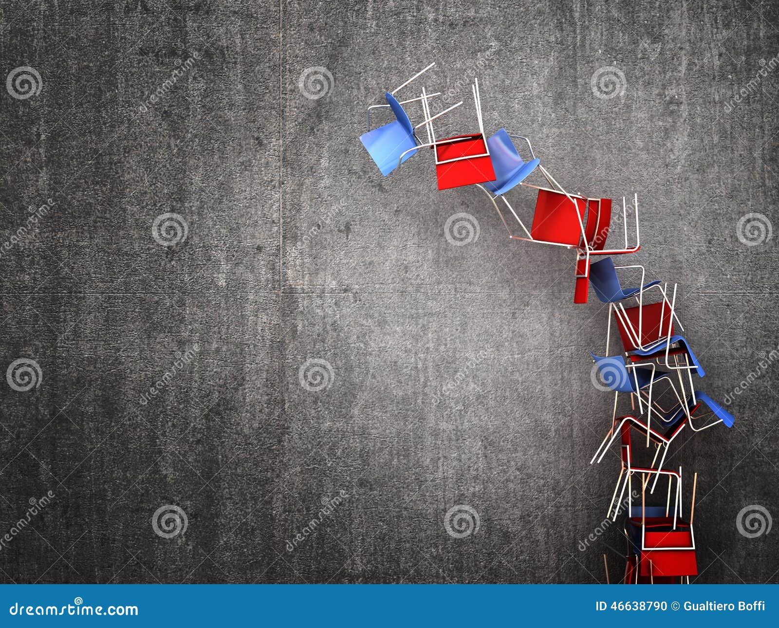 Falling chair stock illustration. Illustration of fail - 46638790