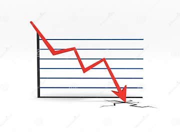 Falling Chart stock illustration. Illustration of isolated - 337001