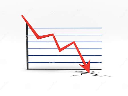 Falling Chart stock illustration. Illustration of isolated - 337001