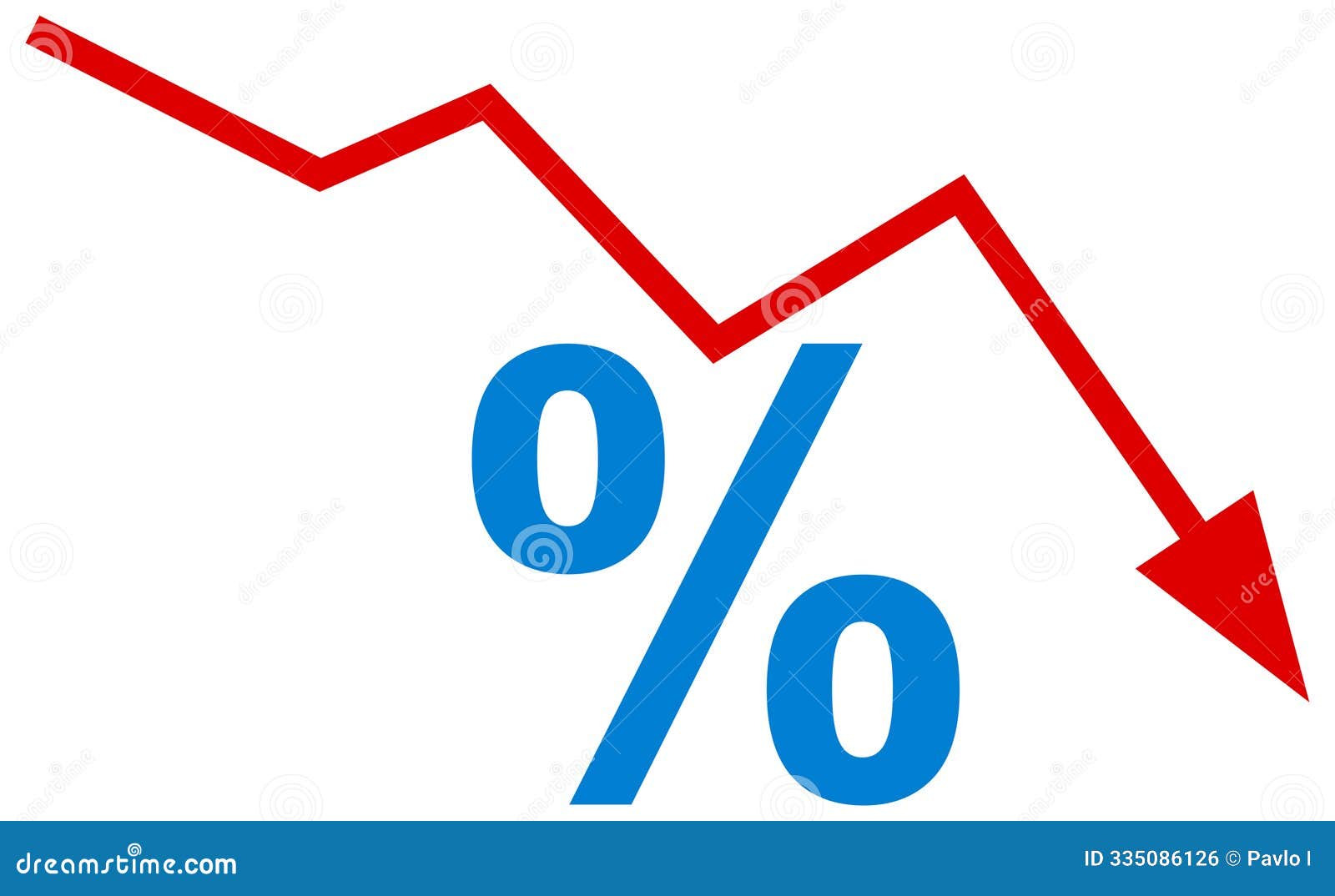 Falling Chart Arrow with Percent Icon, Falling Interest Rates Stock ...