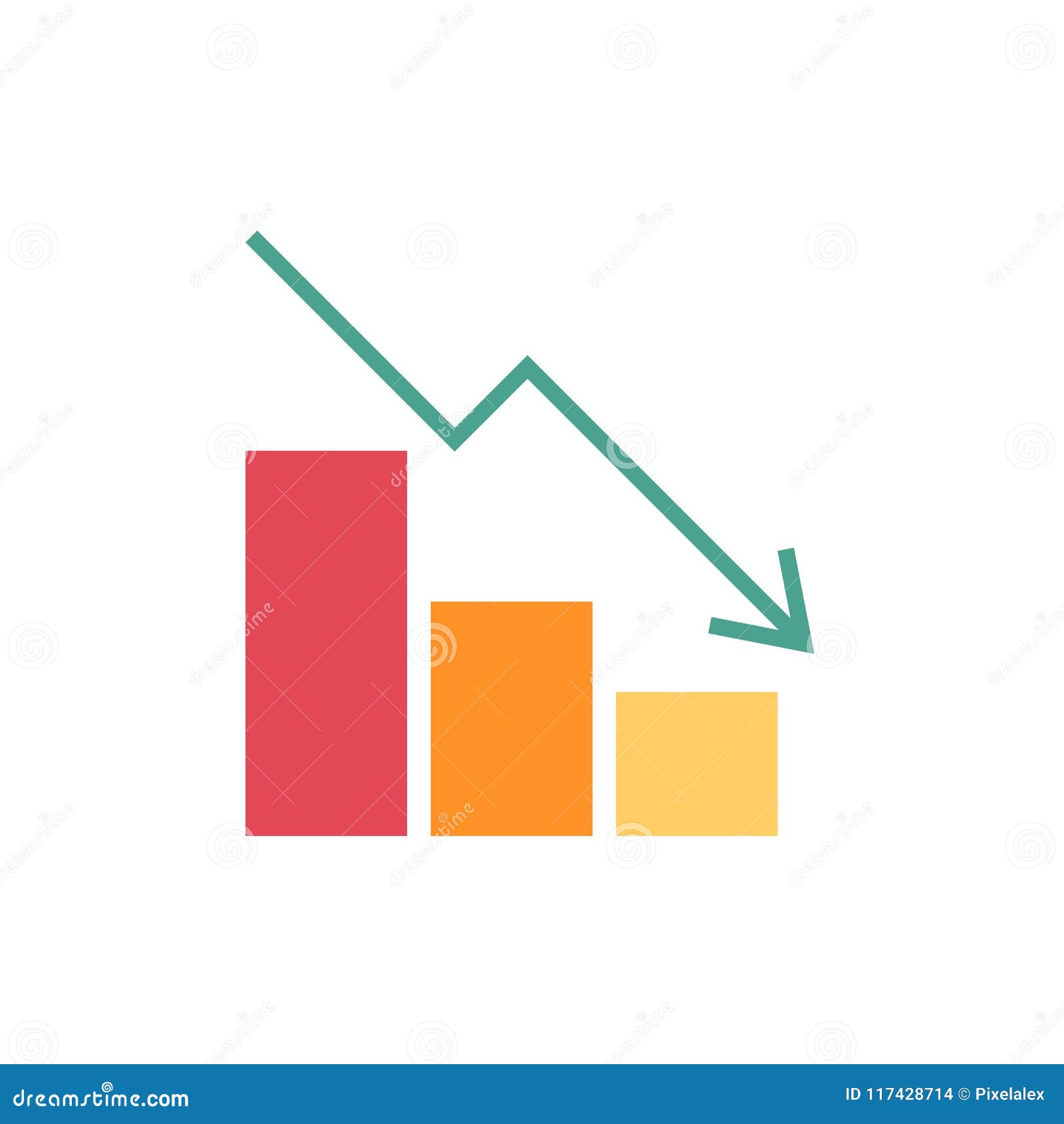 Falling Chart Breaks The Bottom Stock Photo | CartoonDealer.com #109549968