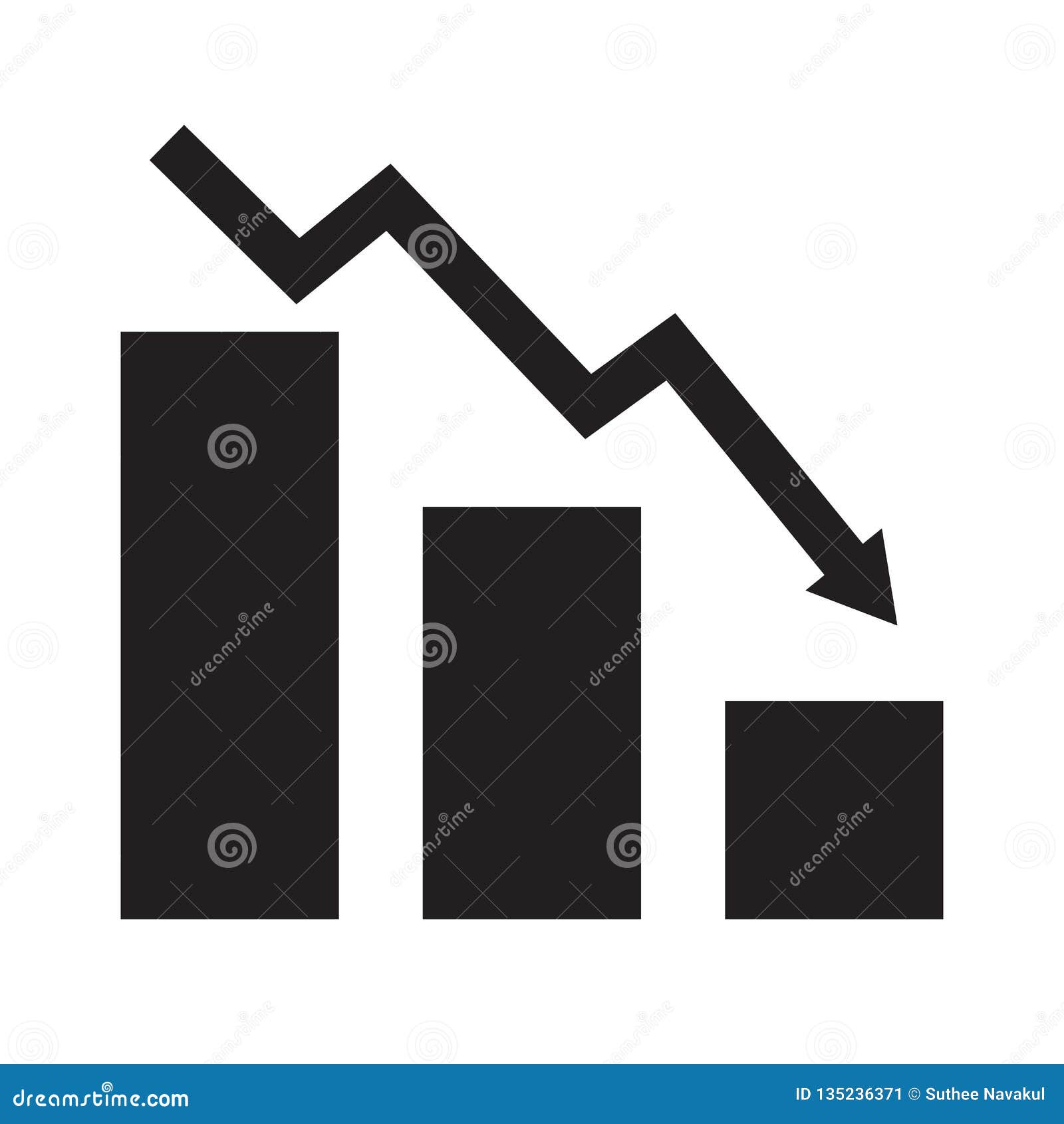 Falling Chart Icon on White Background. Flat Style. Falling Chart Icon ... Falling Chart Icon on White Background. Flat Style. Falling Chart Icon ...
