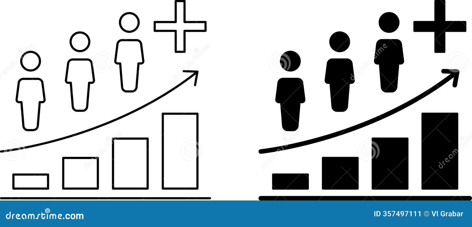 Population Growth Icon, Increase Social Development, Global Demography ...