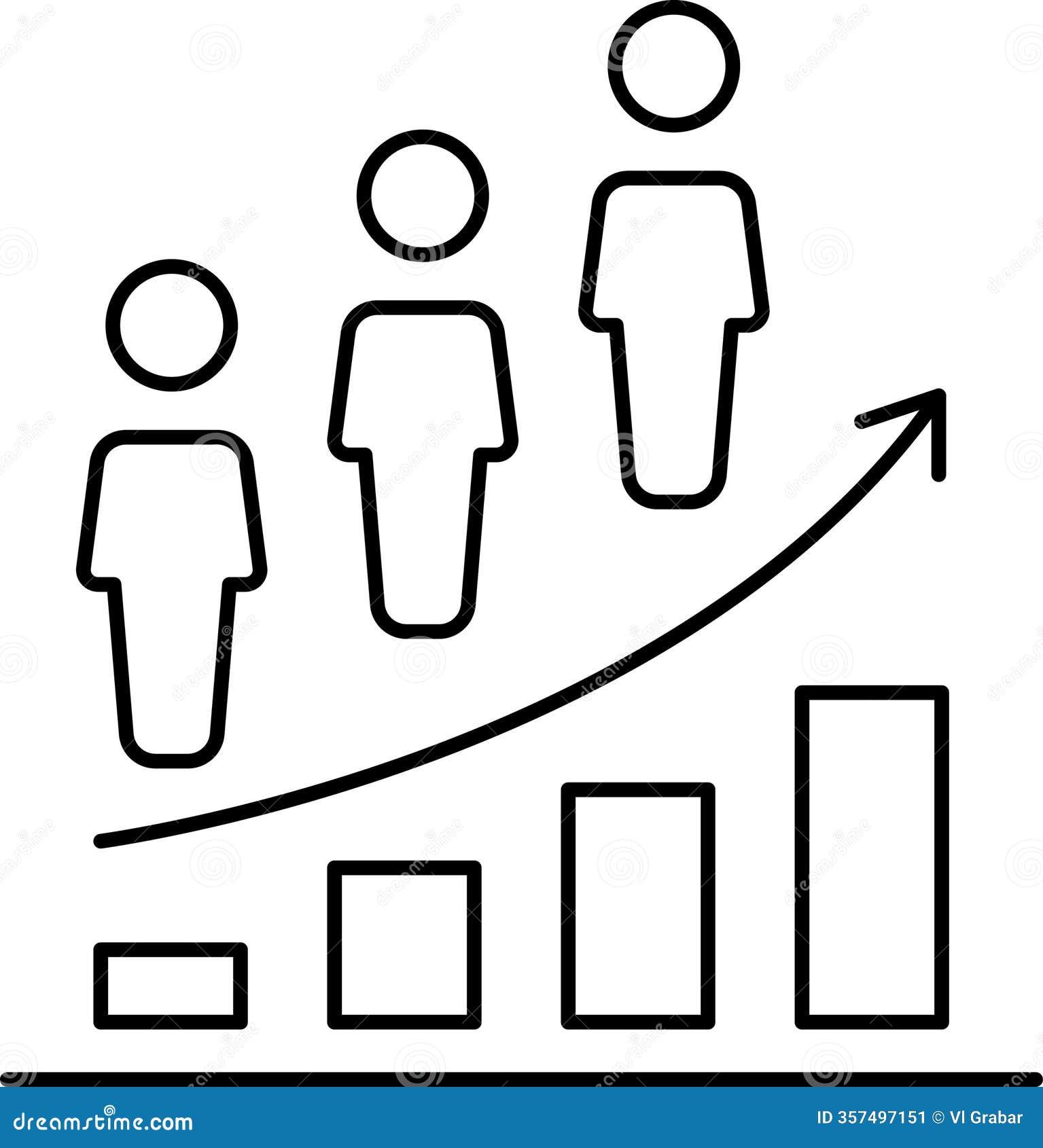 Population Growth Icon, Increase Social Development, Global Demography ...