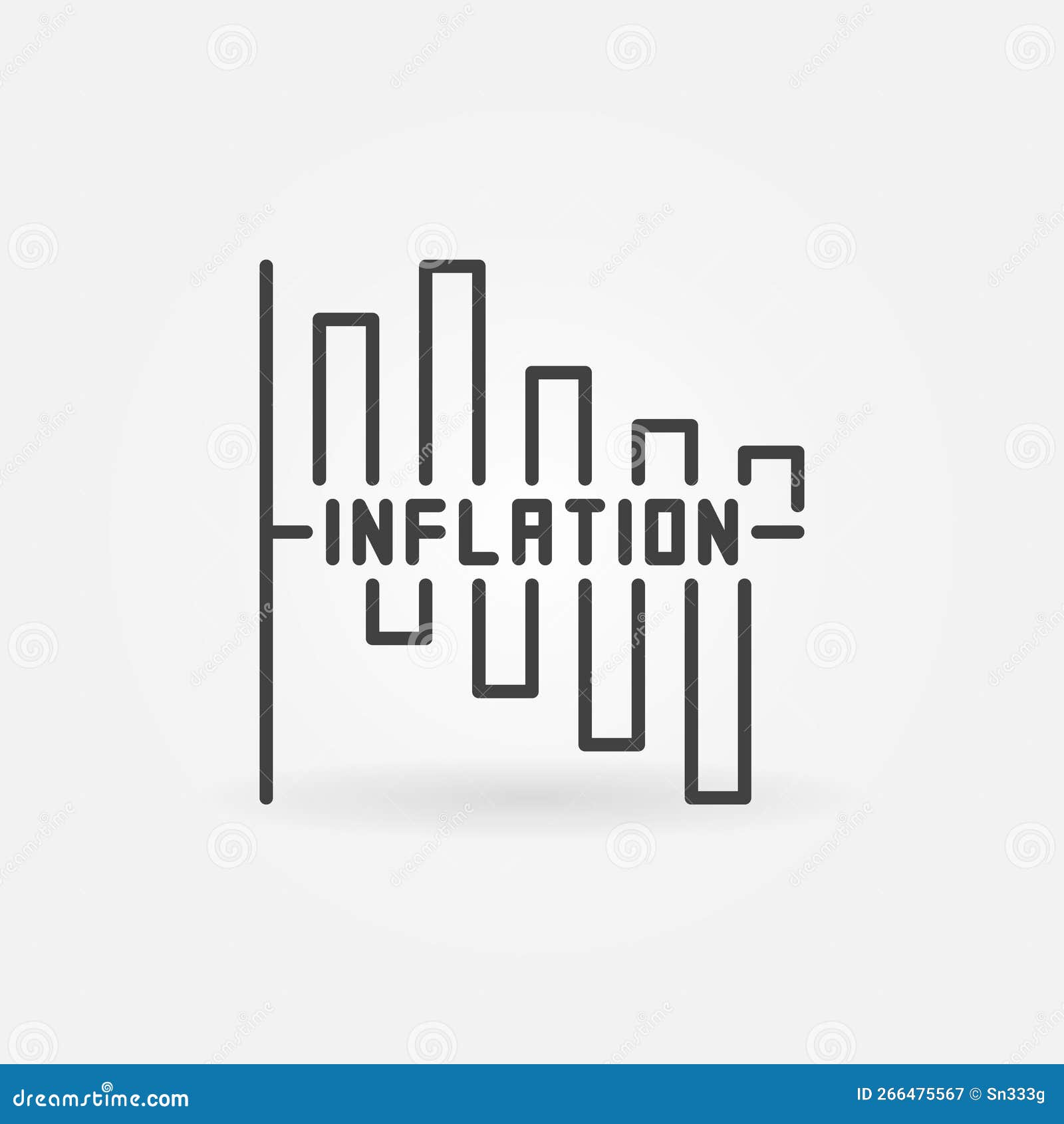 Hyperinflation Chart With Dollar Banknote Vector Concept Line Icon Or ...