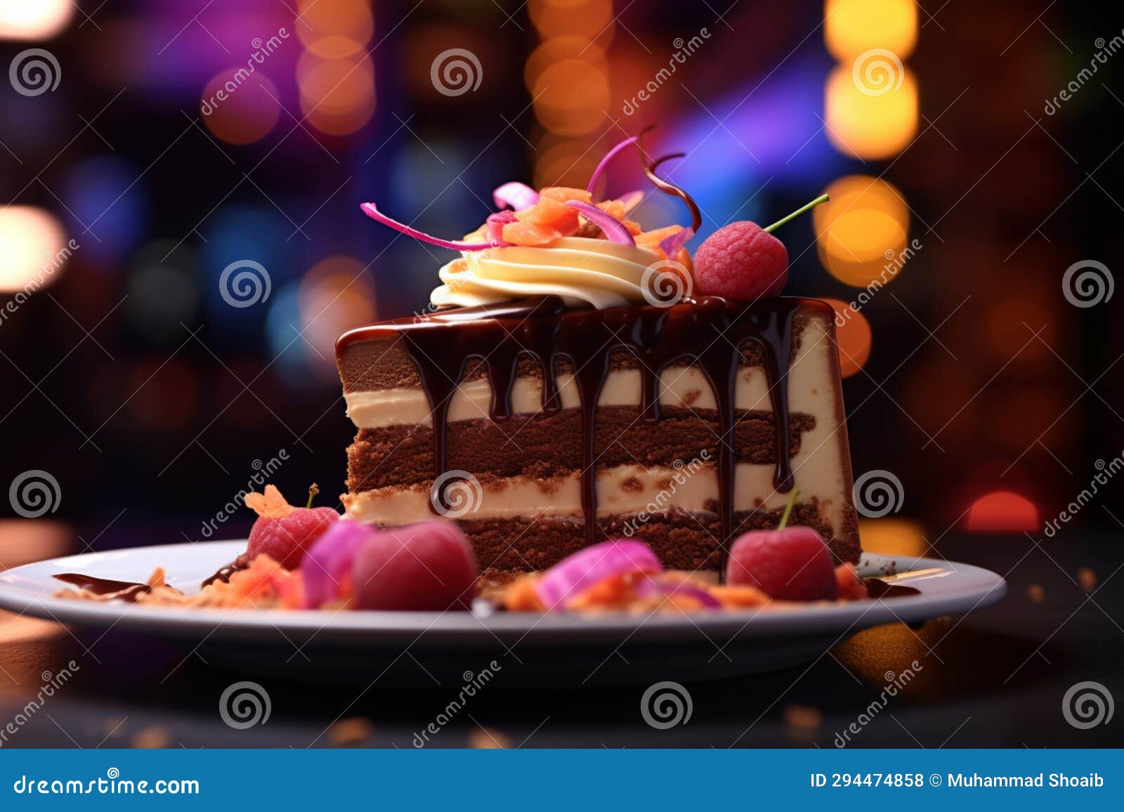 A Falling Cheesecake Slice Creates a Messy Splatter upon Impact with ...