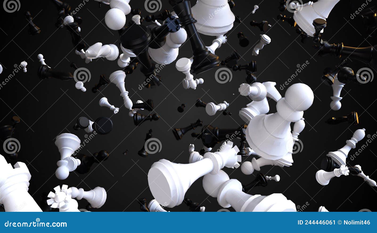 Falling chess stock video. Video of aggression, destroy - 244446061