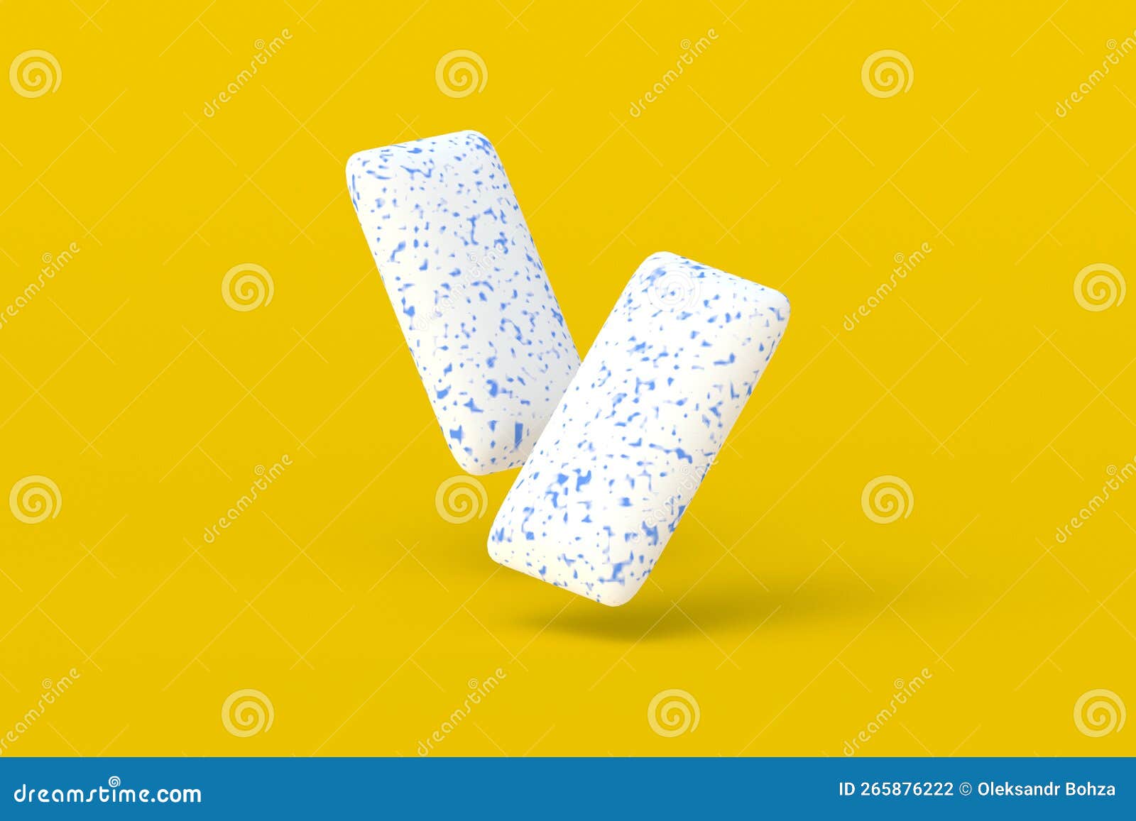 Falling Chewing Gum. Mint Bubblegum Royalty-Free Stock Photography ...