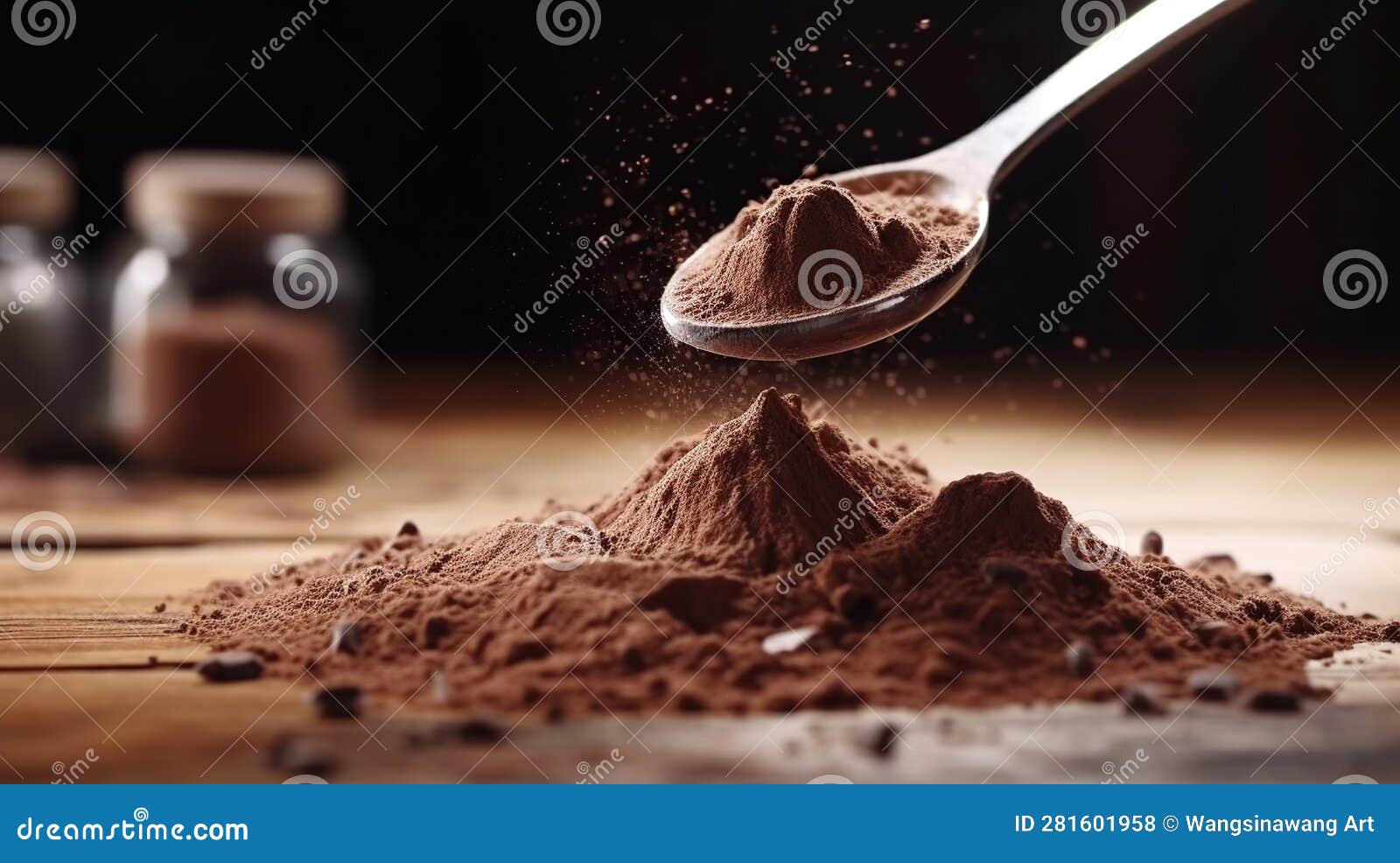 Falling Chocolate Powder Ai Generated Image Stock Illustration ...