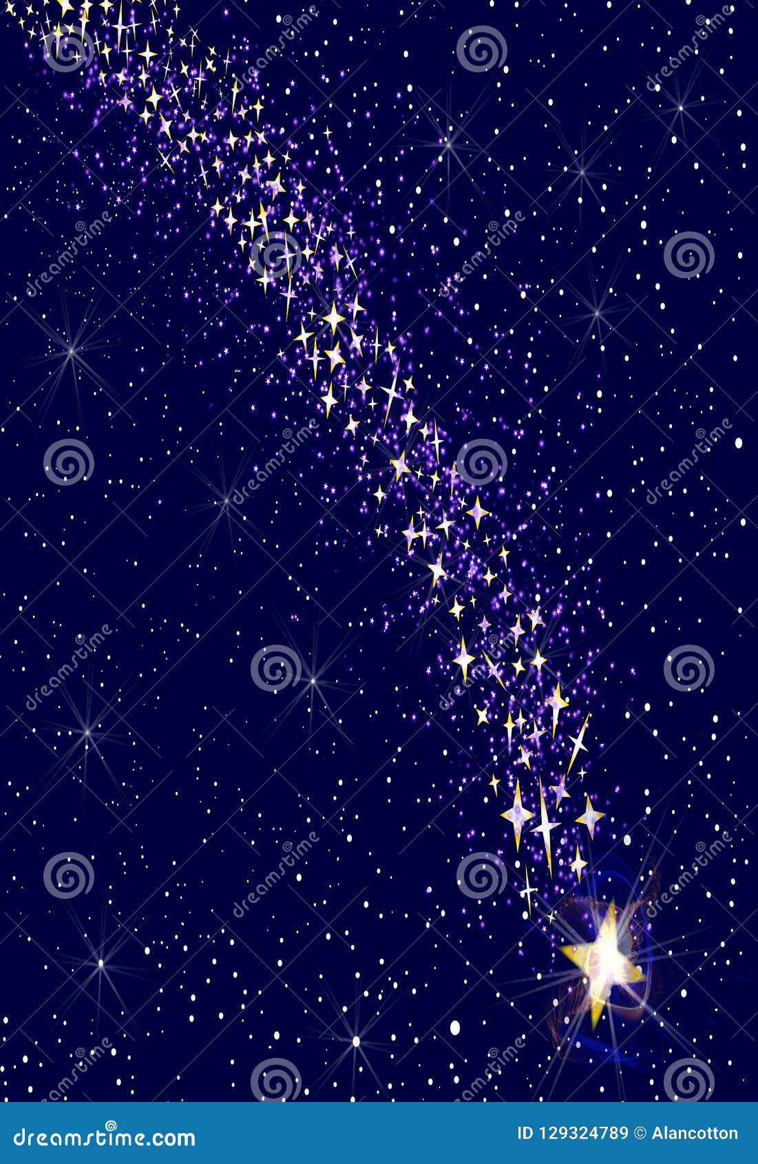 Falling Christmas Bright Star Stock Illustration - Illustration of ...