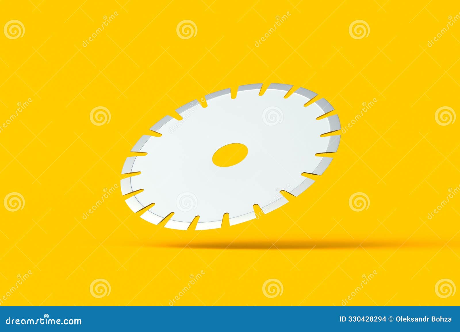 Falling Circular Saw Blade Disc on Orange Background. Abrasive Disk ...