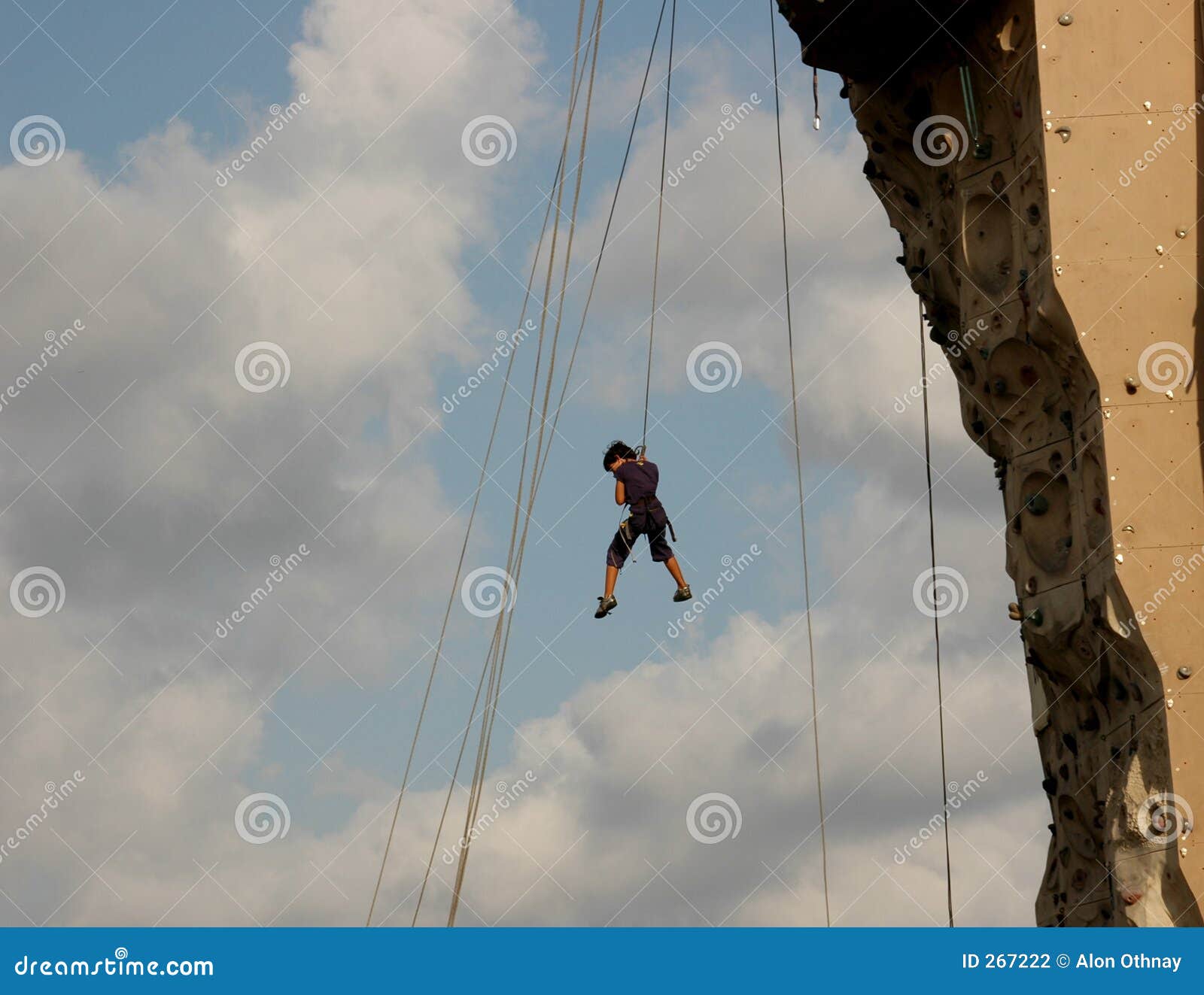Falling from a Climbing Wall II Stock Photo - Image of rope, climbing ...