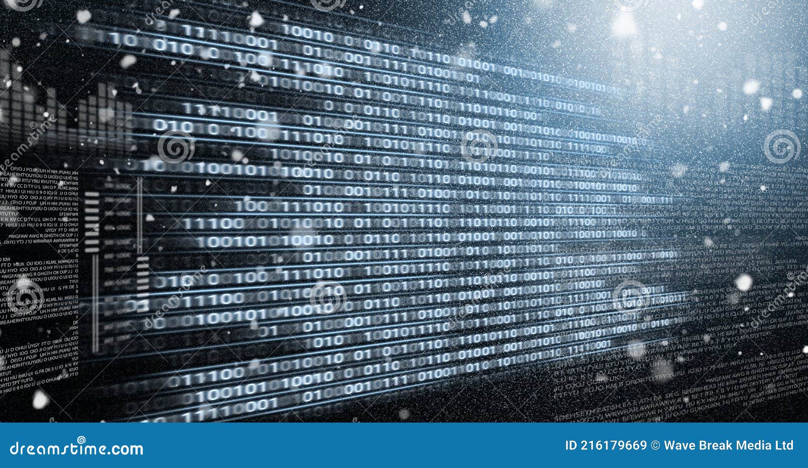 Falling Codes Light Trails, Over Computer Code, Program Coding and Technology Concept Stock ...