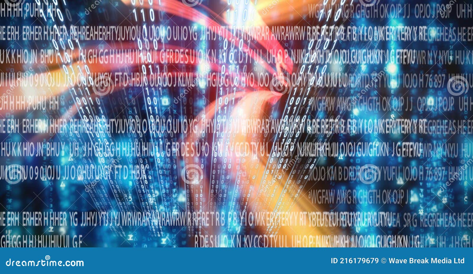 Falling Codes Light Trails, Over Computer Code, Program Coding and ...