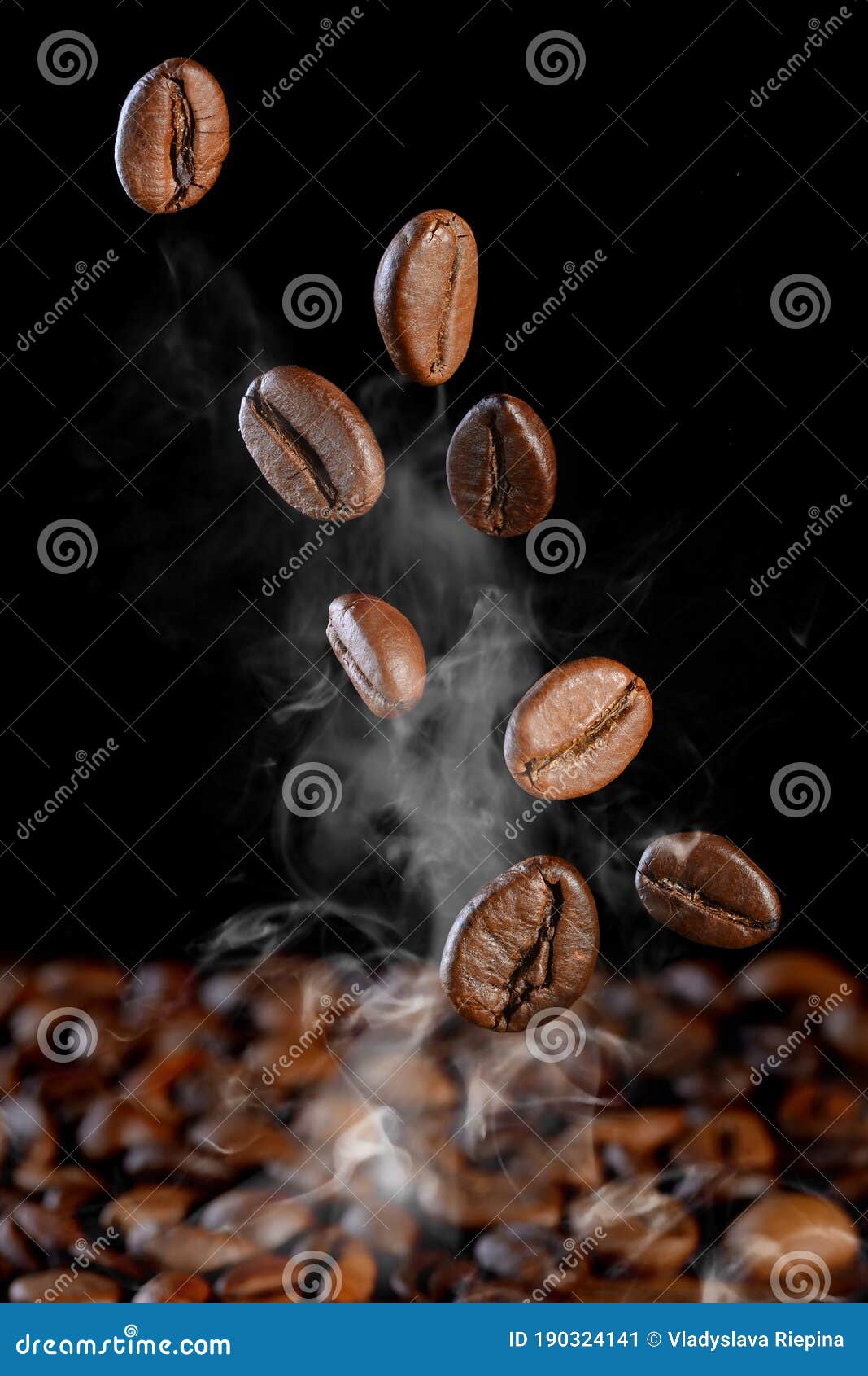 Falling Coffee Beans. Coffee Beans are Falling Down Stock Image - Image ...