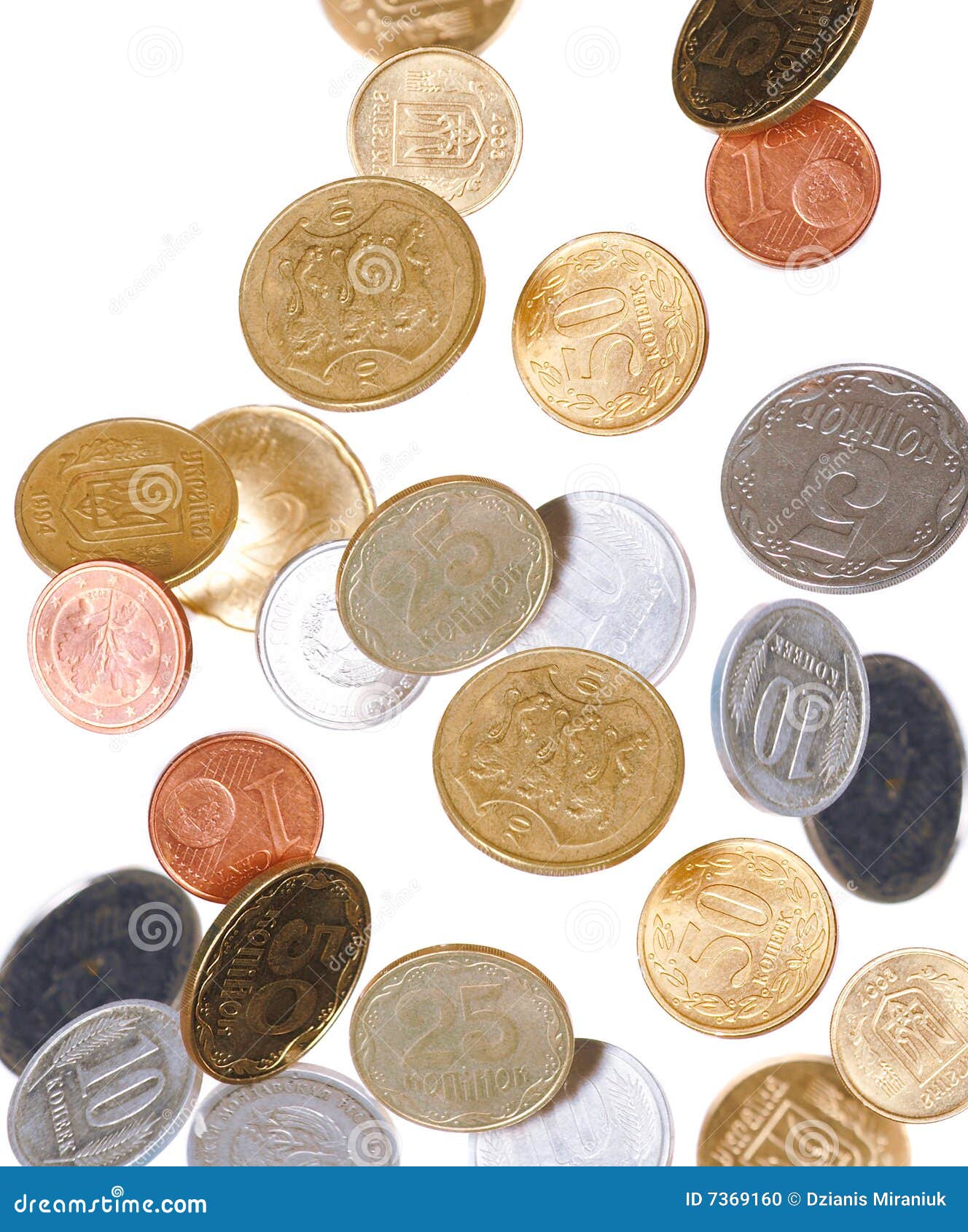 Falling coins stock photo. Image of money, falling, metal - 7369160