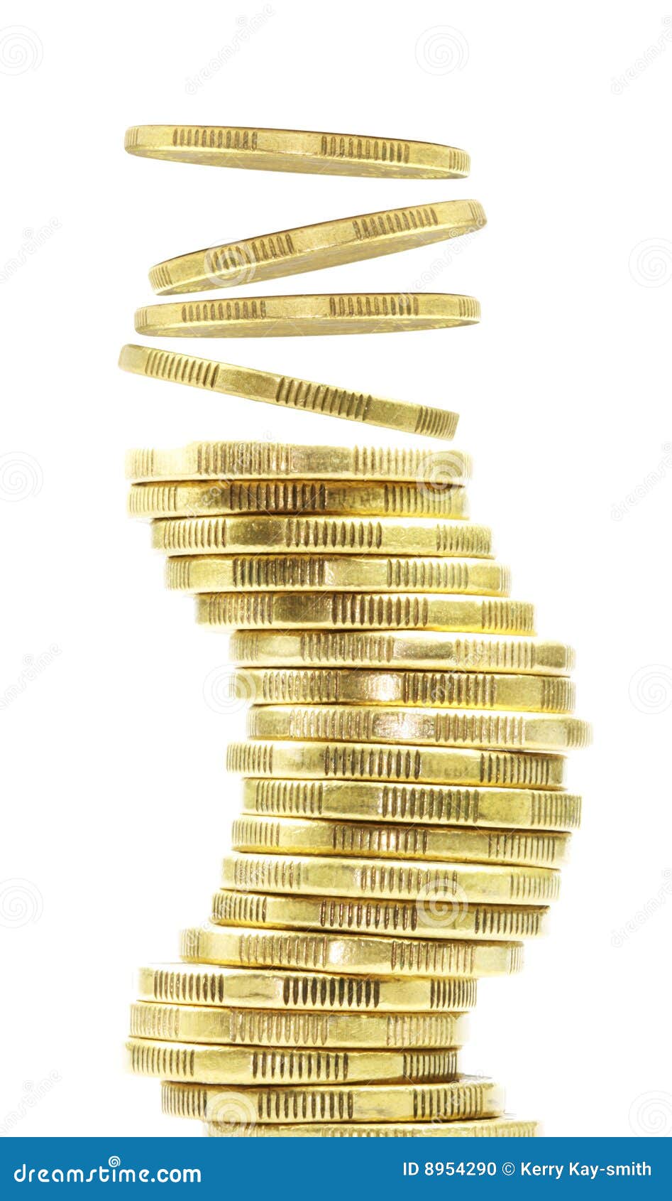 Falling coins stock photo. Image of concept, isolated - 8954290