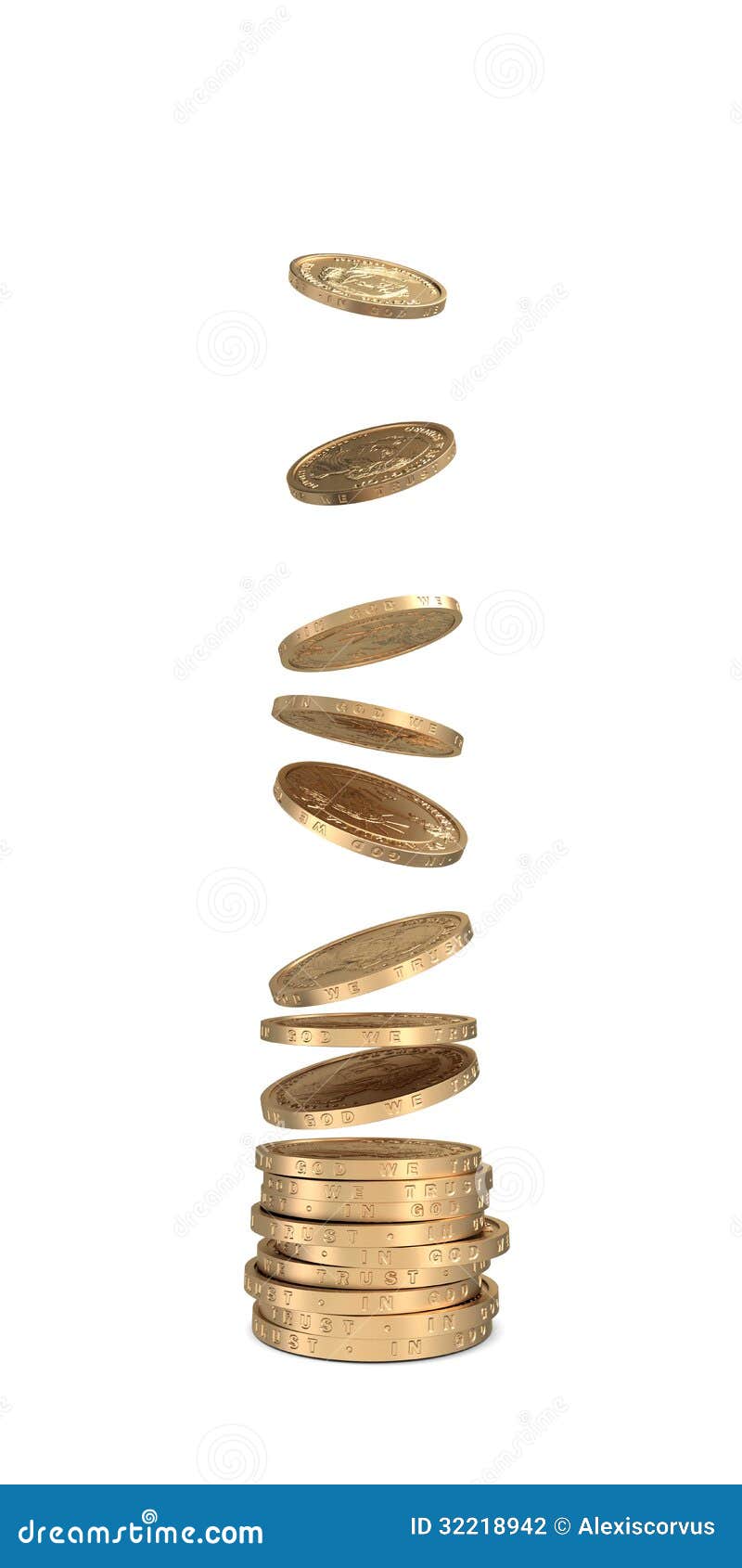 Falling coins stock illustration. Illustration of gold - 32218942