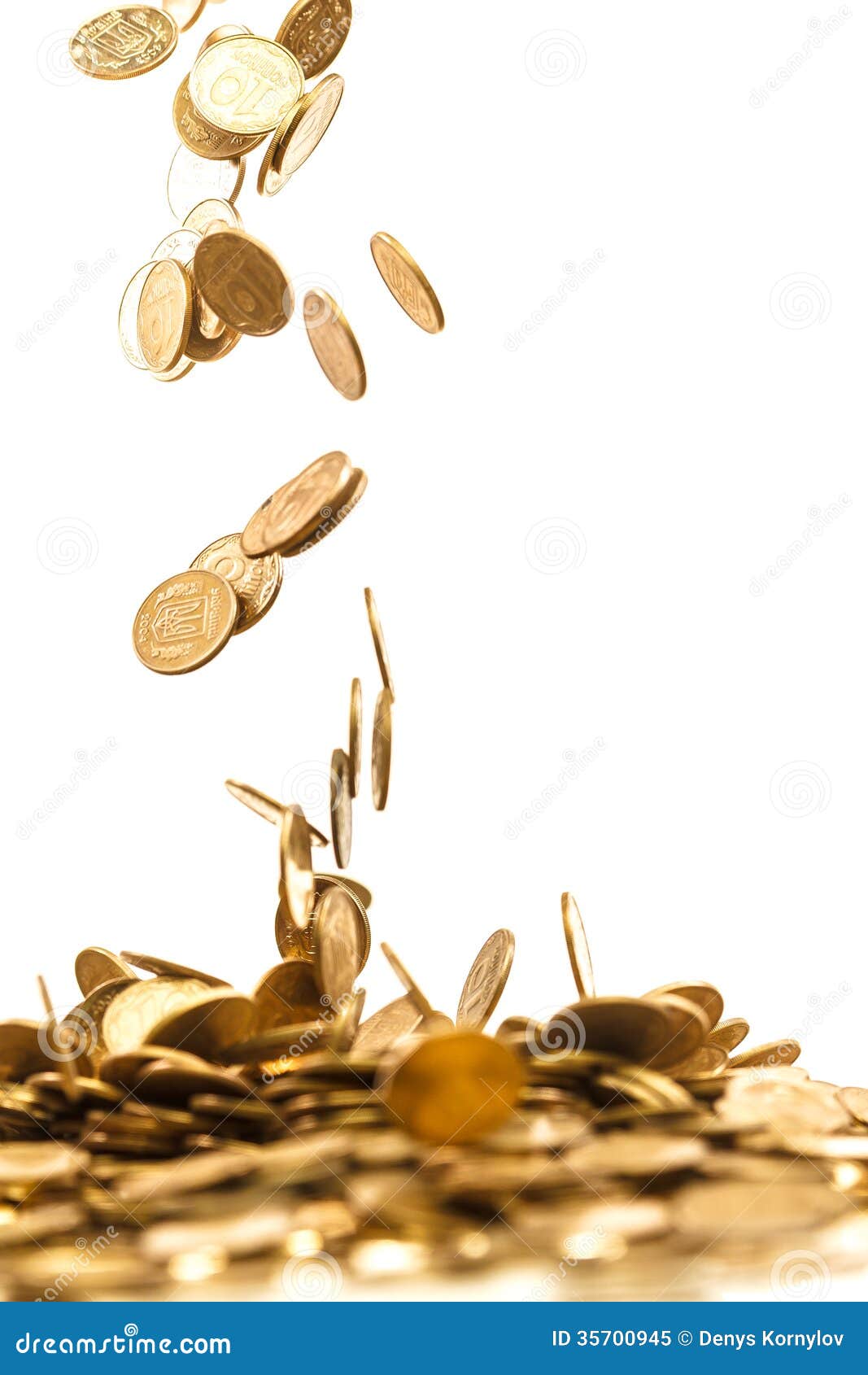 Falling coins stock image. Image of isolated, earnings - 35700945