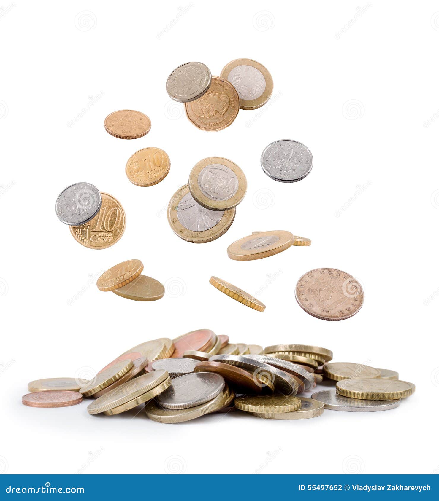 Falling coins stock photo. Image of coin, market, design - 55497652