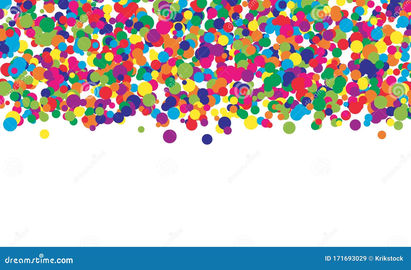 Falling Color Dots. Fun Background. Vector. Stock Vector - Illustration ...