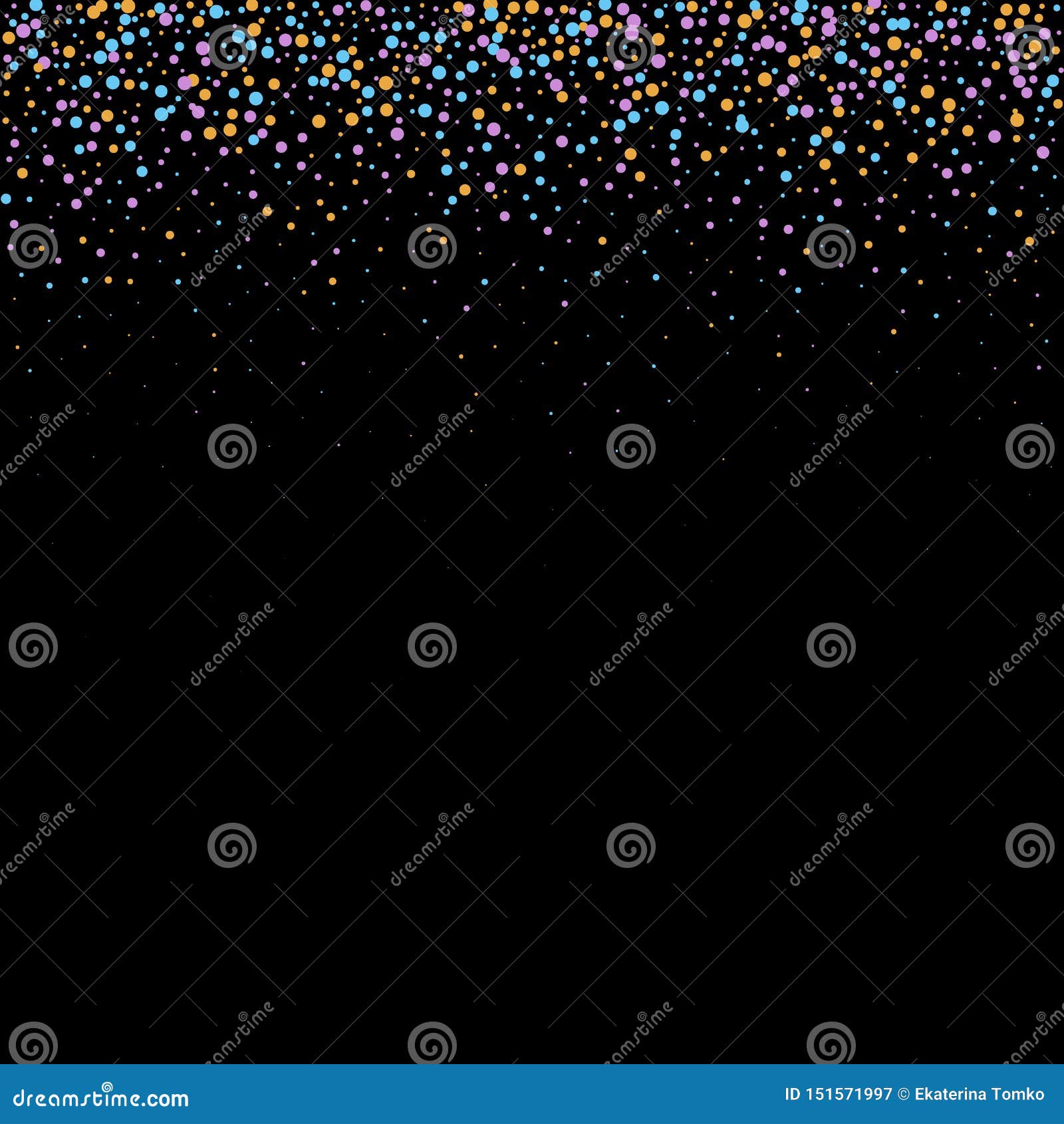 Falling Colored Circles on a Black Background - Vektorgrafik Eps 10 ... Falling Colored Circles on a Black Background - Vektorgrafik Eps 10 ...