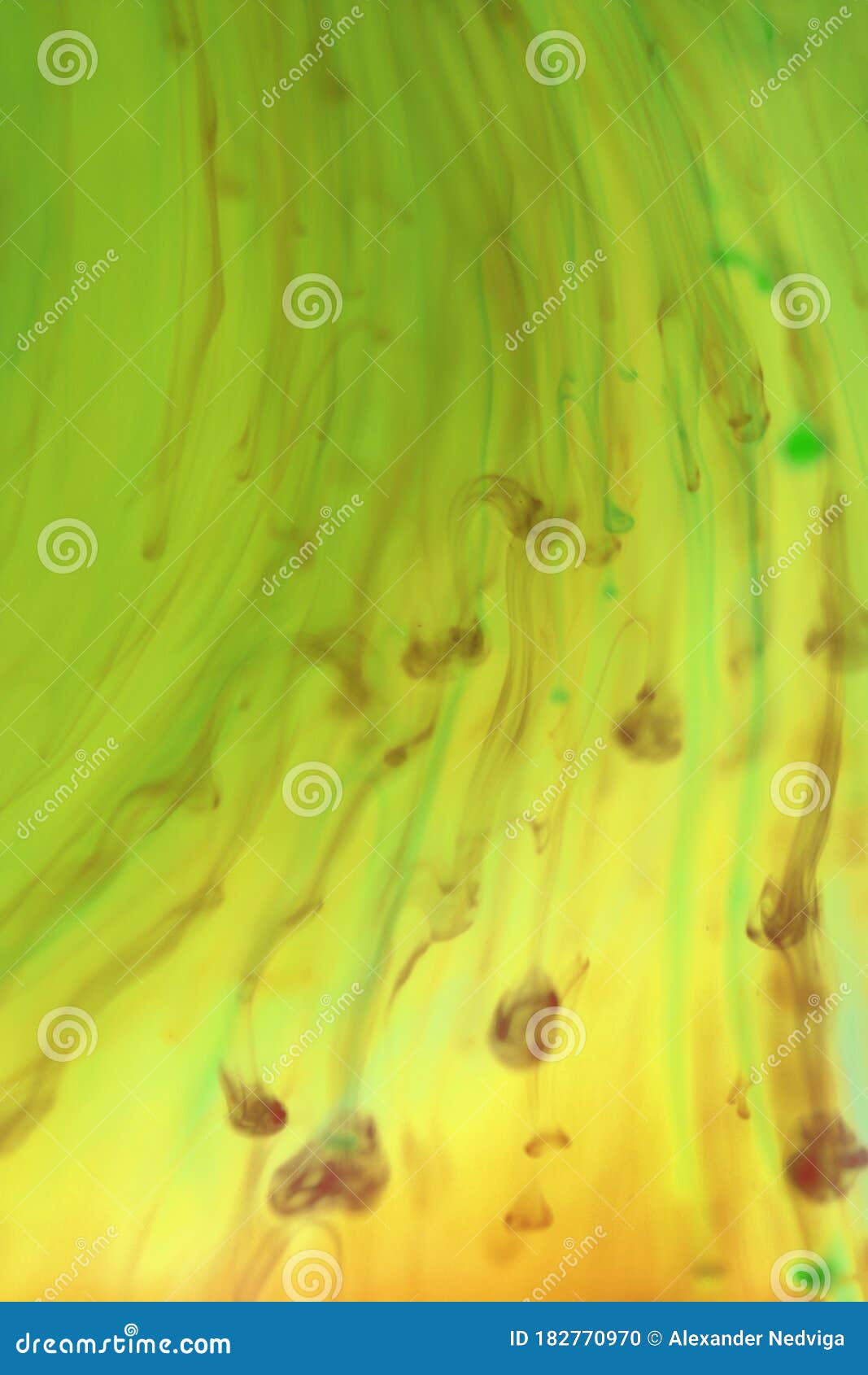 Falling Colored Ink Drops Dynamic Motion in Water Stock Photo - Image ...