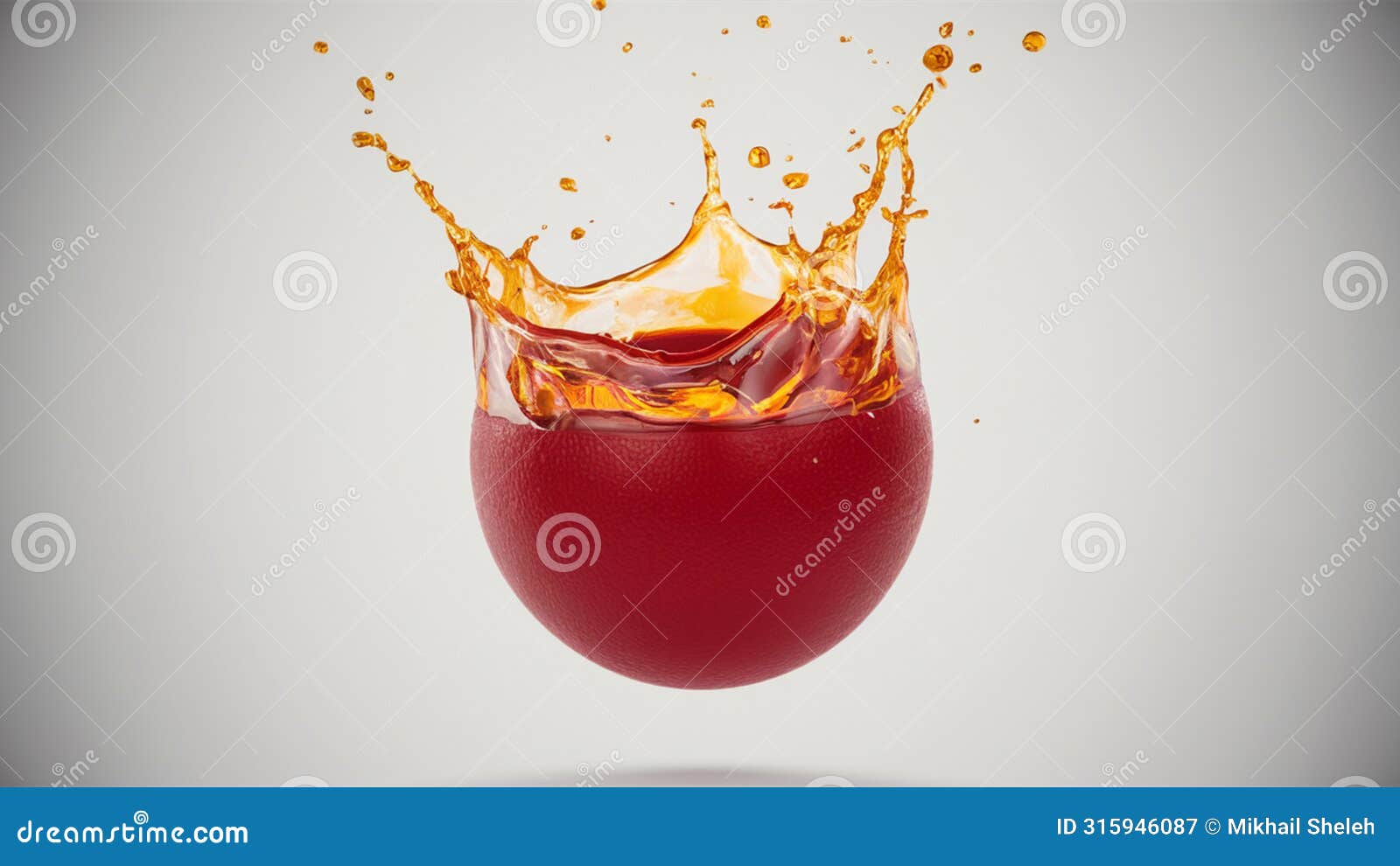 Falling Colored Liquid. Splashes of Juice when Falling Stock ...