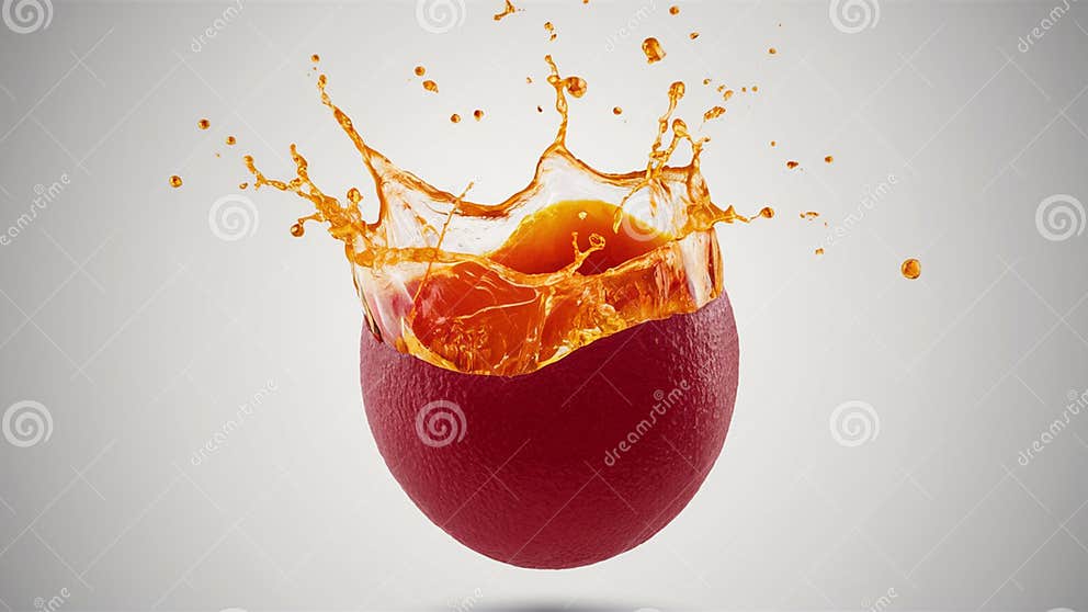 Falling Colored Liquid. Splashes of Juice when Falling Stock ...