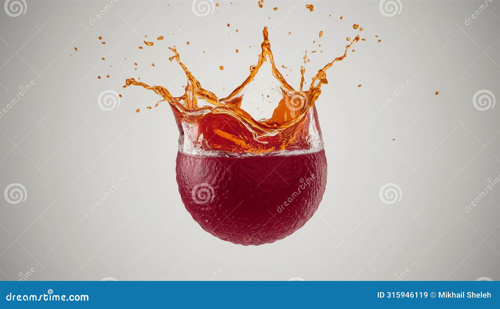 Falling Colored Liquid. Splashes of Juice when Falling Stock ...