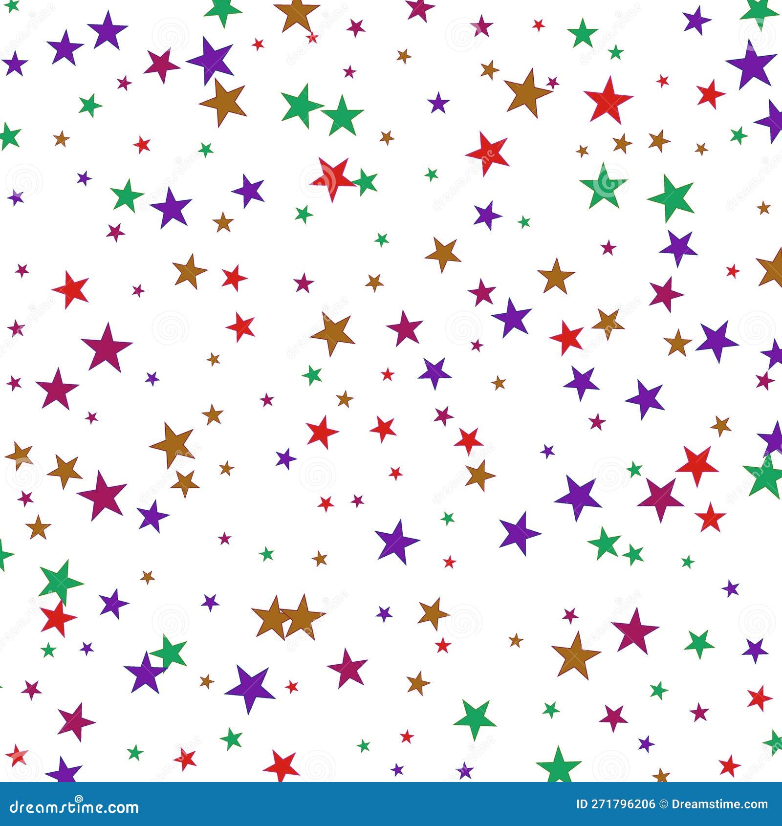 Falling Colored Stars, Colored Confetti in the Form of Stars on a White ...