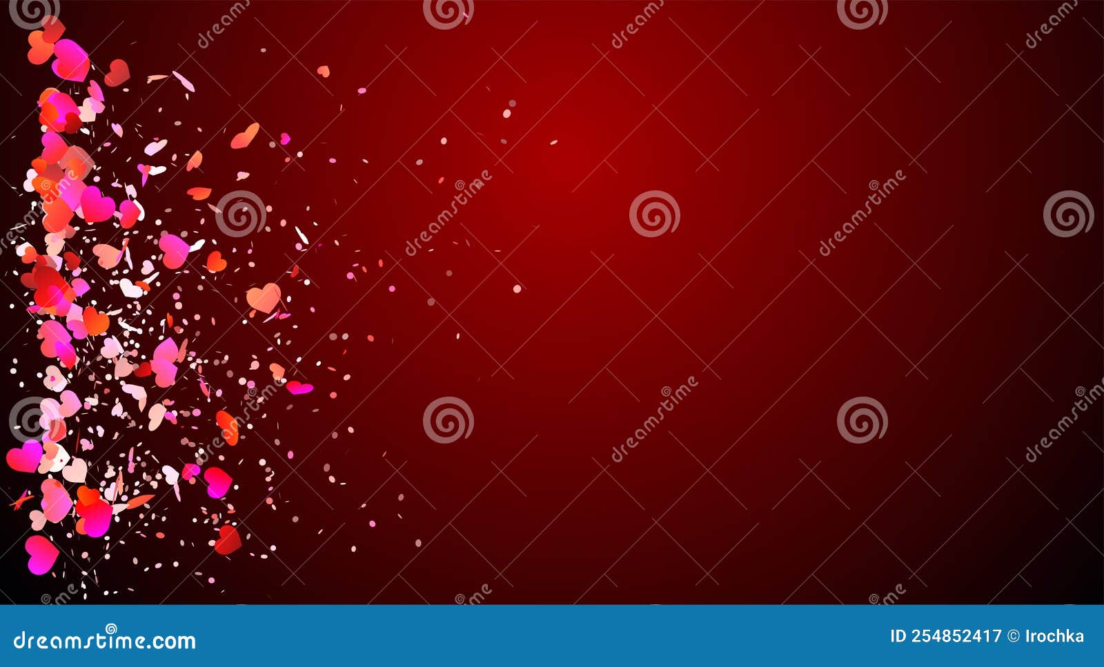 Falling Colorful Confetti on Red Background Stock Vector - Illustration ...