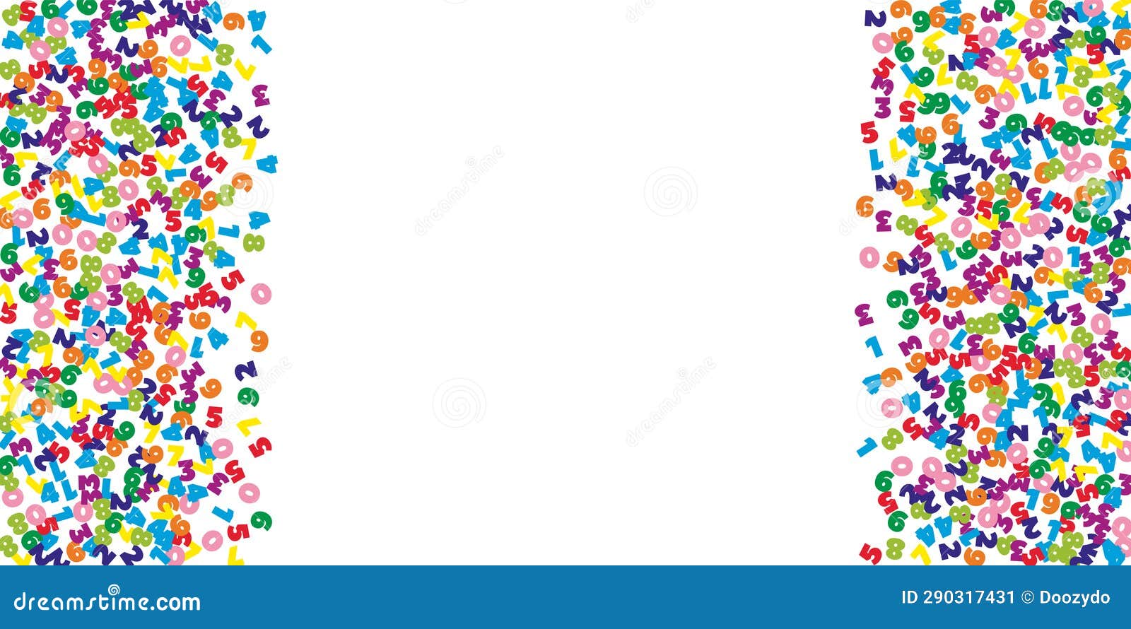 Falling Colorful Numbers. Math Study Stock Illustration - Illustration ...