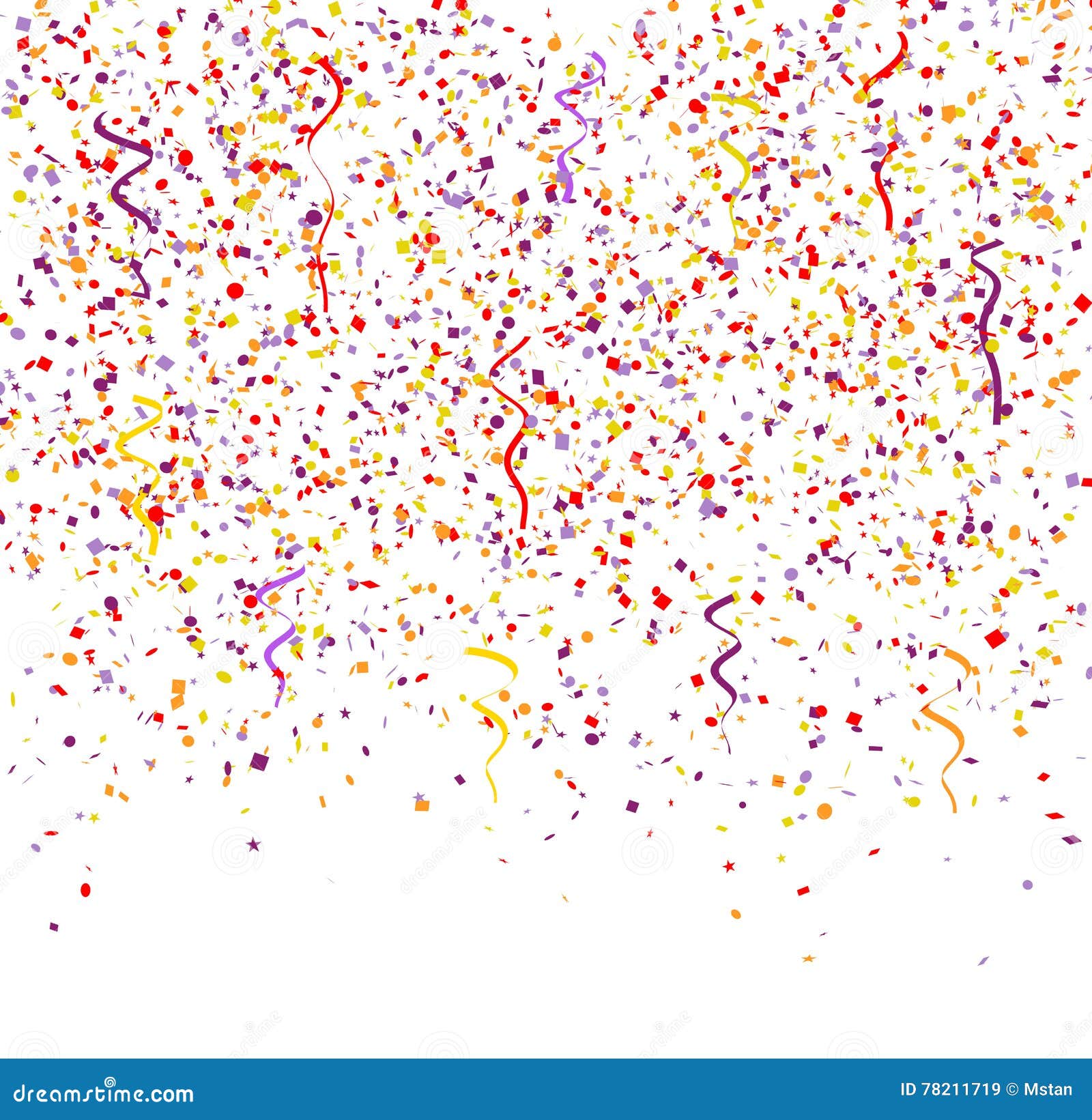 Falling Coloured Confetties 3d Illustration Stock Illustration ...