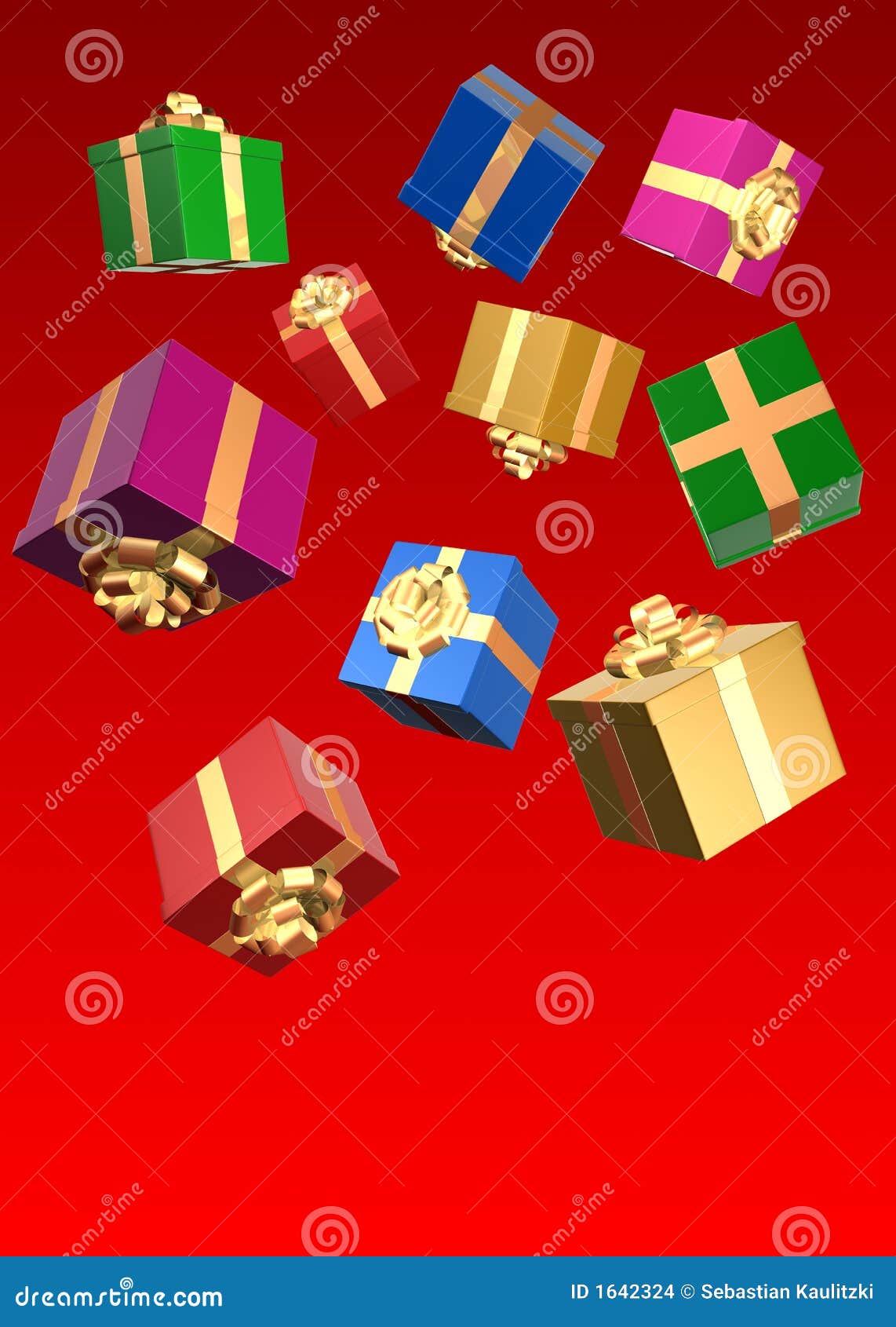 Falling coloured presents stock illustration. Illustration of reflect ... Falling coloured presents stock illustration. Illustration of reflect ...
