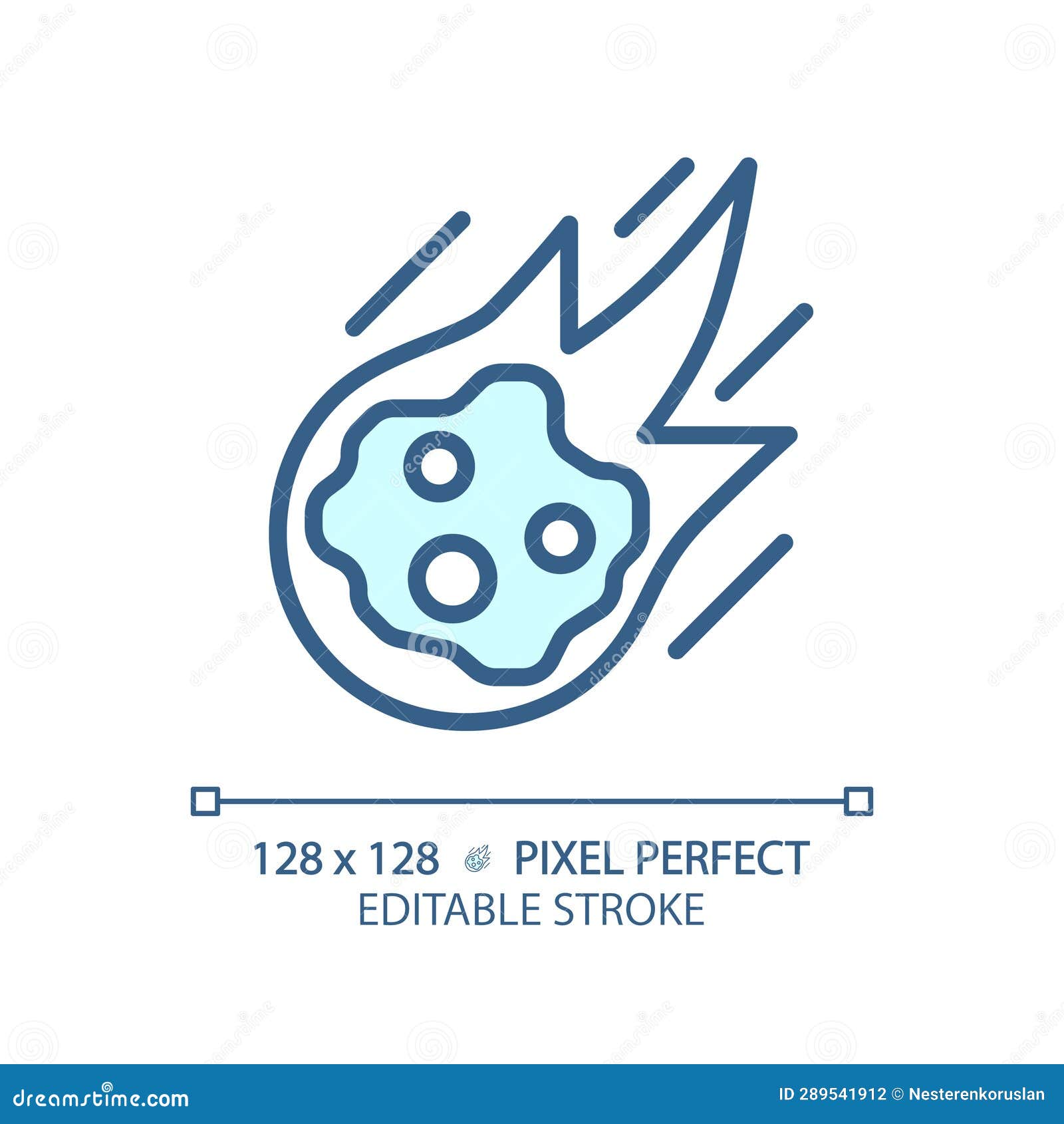 Falling Comet Pixel Perfect Light Blue Icon Stock Illustration ... Falling Comet Pixel Perfect Light Blue Icon Stock Illustration ...