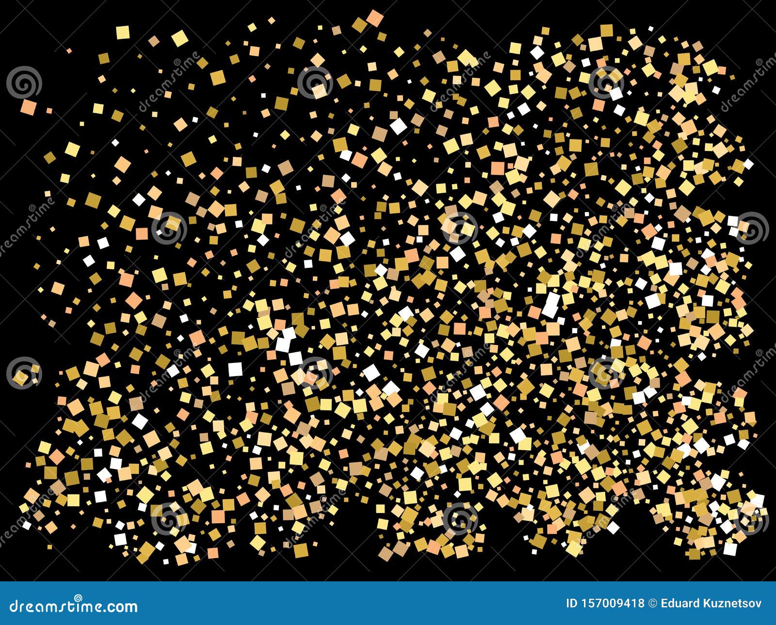 Falling Confetti on Black Background. Stock Vector - Illustration of ...