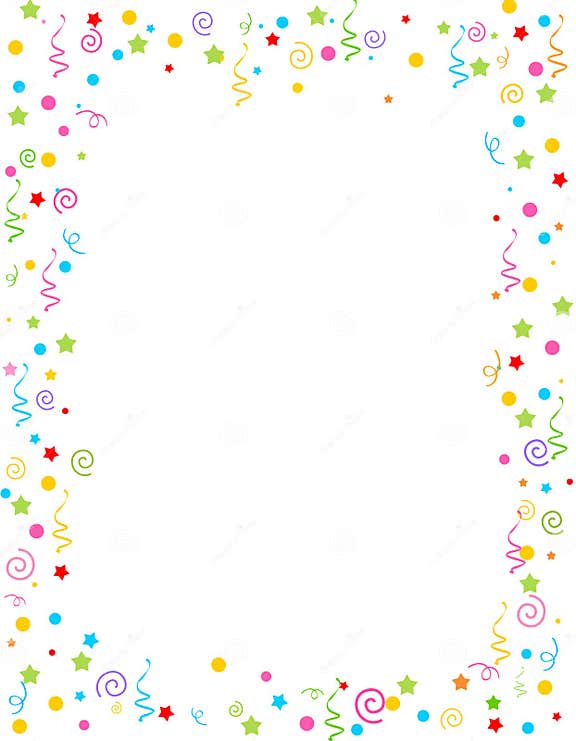 Falling Confetti border stock vector. Illustration of background - 17149446