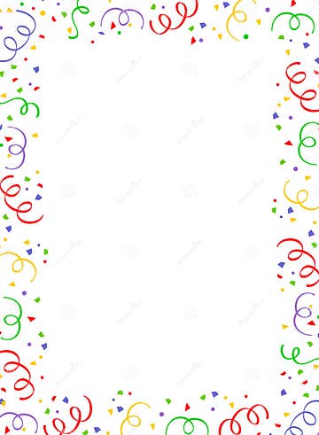 Falling Confetti border stock vector. Illustration of greet - 6342008