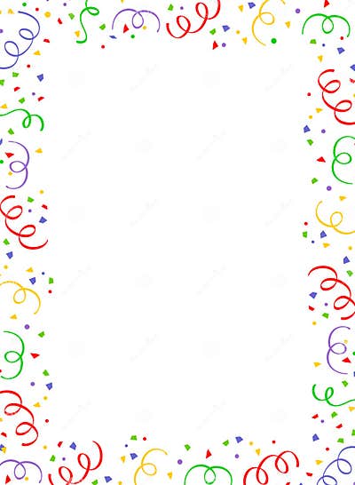 Falling Confetti border stock vector. Illustration of greet - 6342008