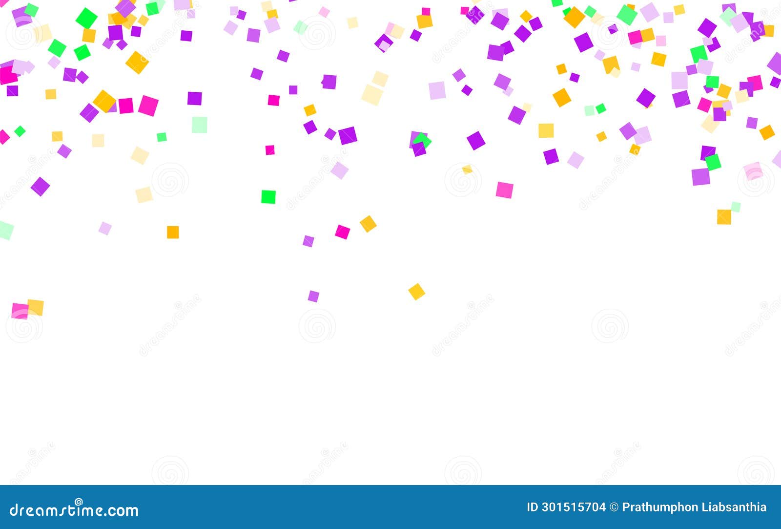 Falling Confetti. Colorful Small Confetti on White Background. Cute ...