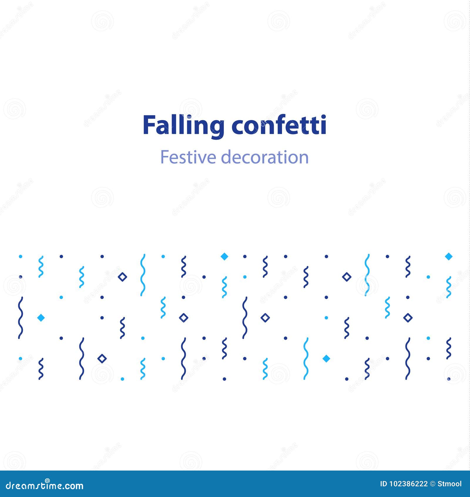 Festive Abstract Background, Falling Confetti Vector Pattern ...