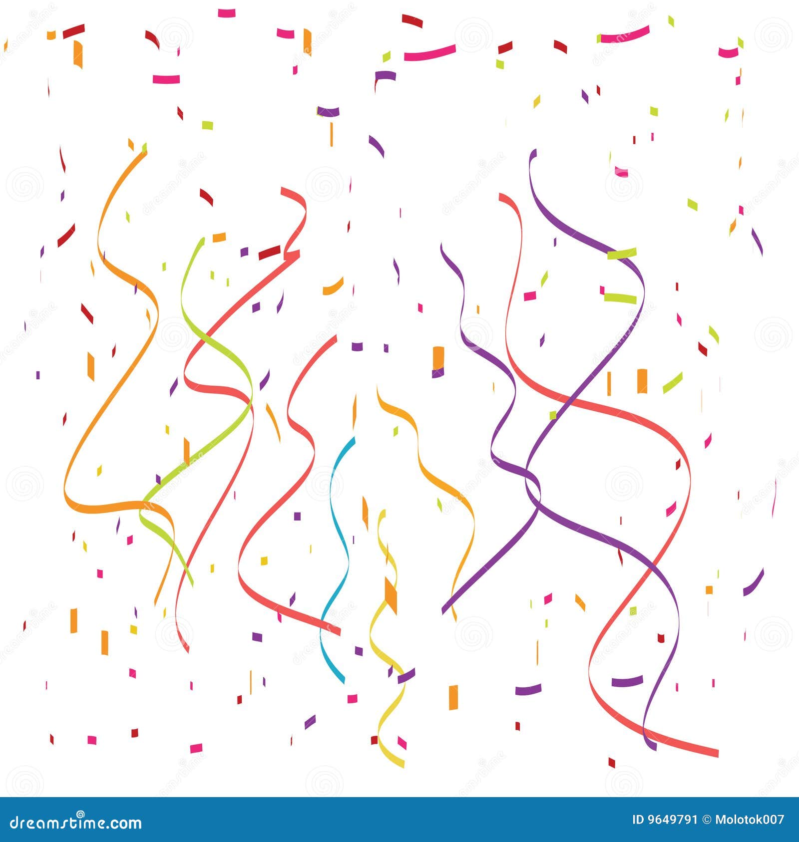 Falling Confetti and Streamers , Illustration Stock Vector ...